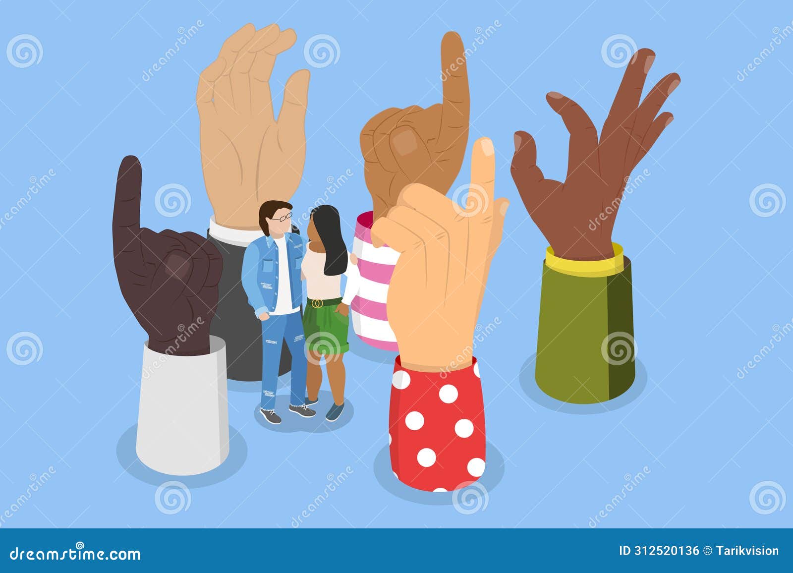 3D Isometric Flat Vector Illustration of Social Diversity Stock Vector ...