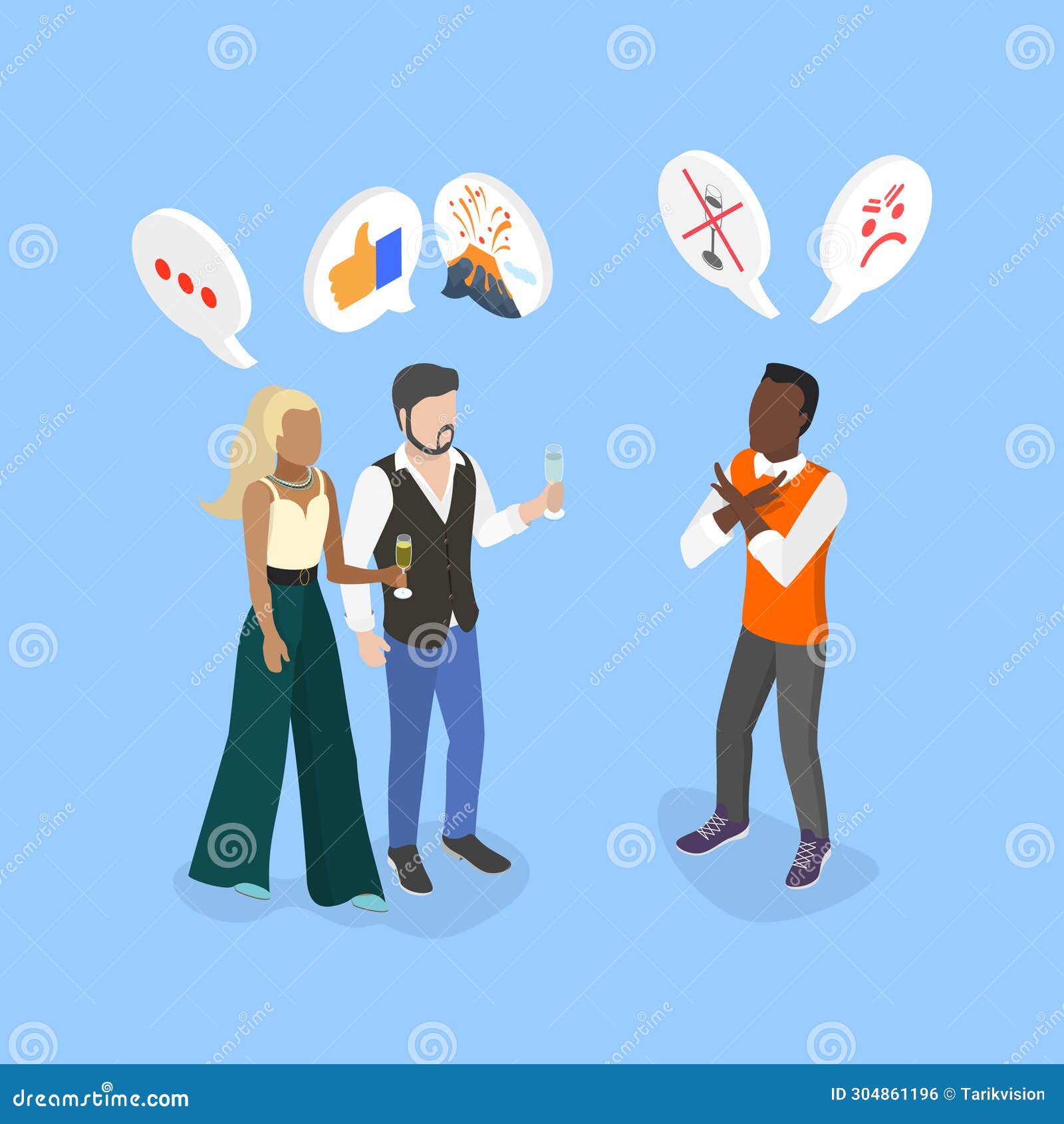 Person Refusing A Floral Bouquet Vector Cartoon Illustration ...