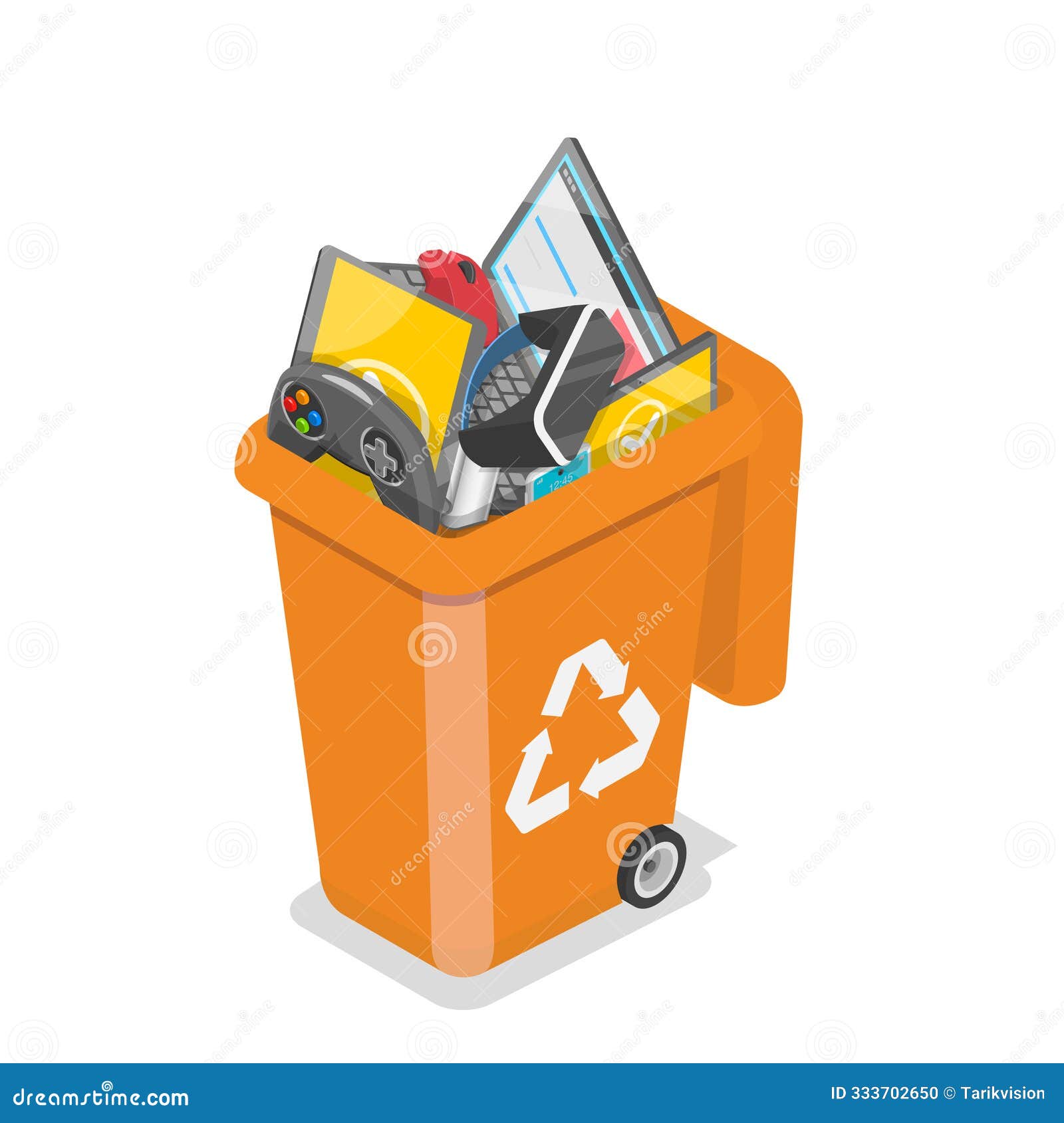3D Isometric Flat Vector Illustration of Waste Management. Item 6 Stock ...