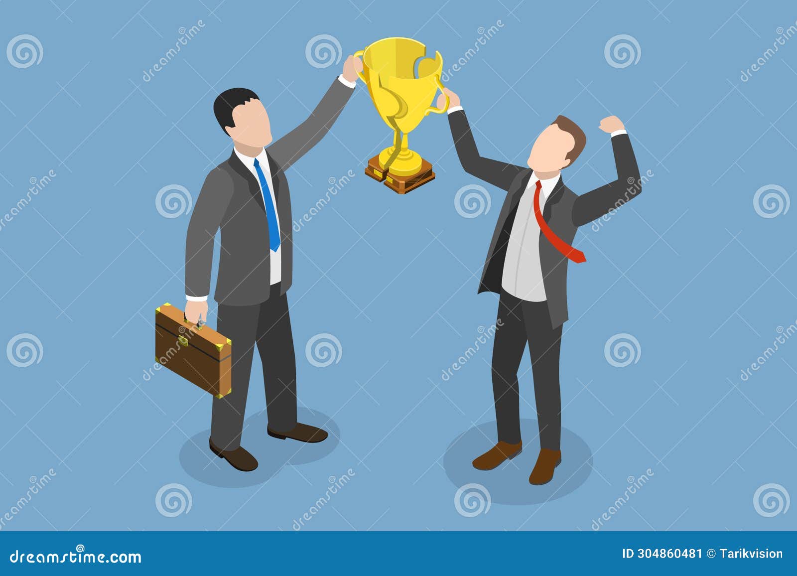 3D Isometric Flat Vector Illustration of Win-win Situation Stock Vector ...