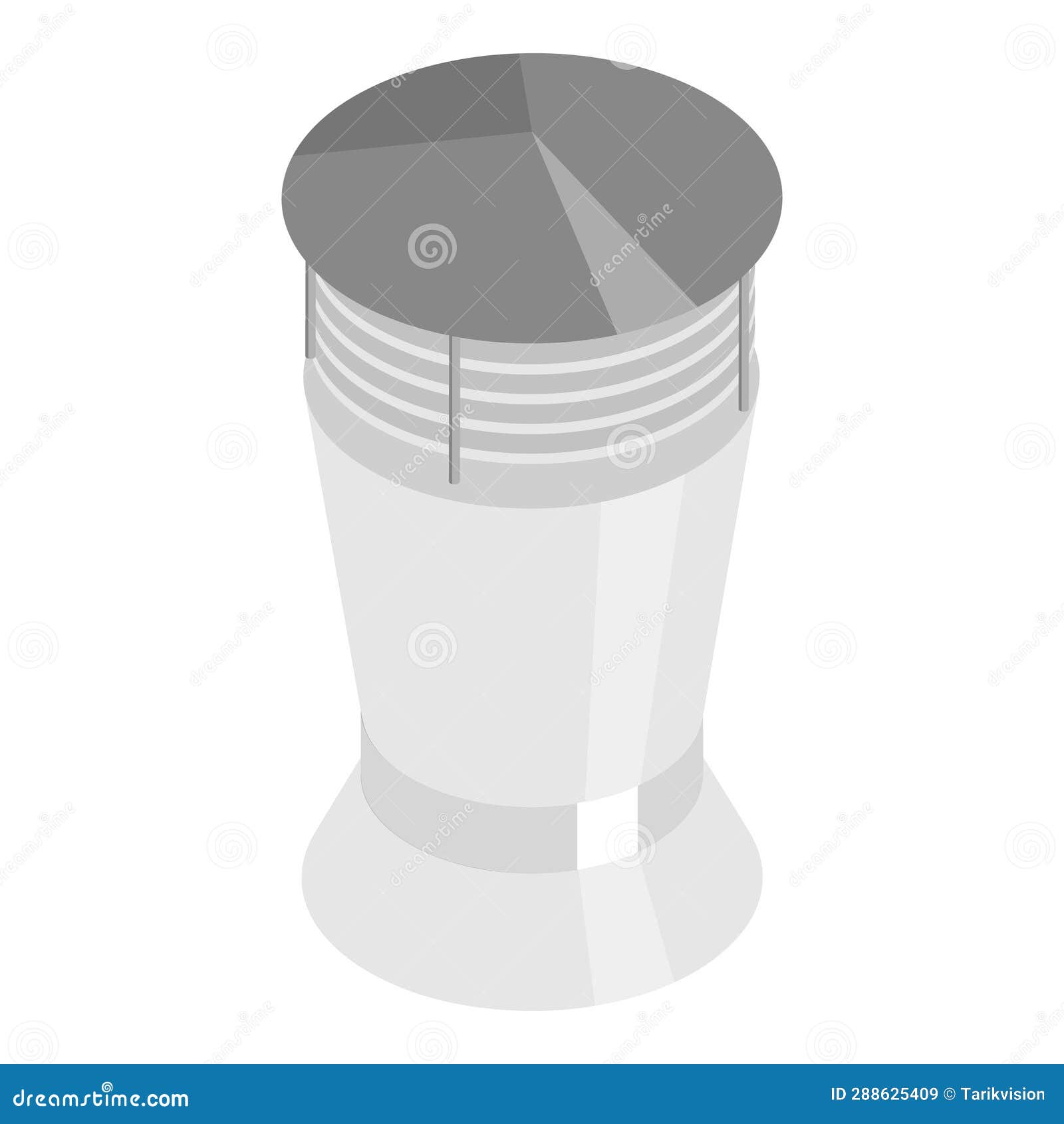 3D Isometric Flat Vector Set of Air Duct System Items. Item 2 Stock ...