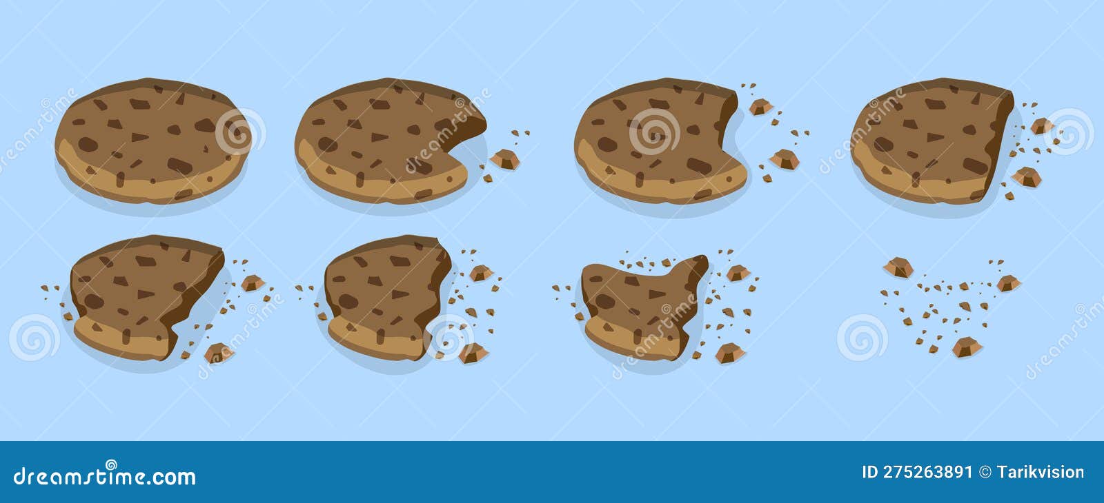 3D Isometric Flat Vector Set of Bitten Cookies Stock Vector ...