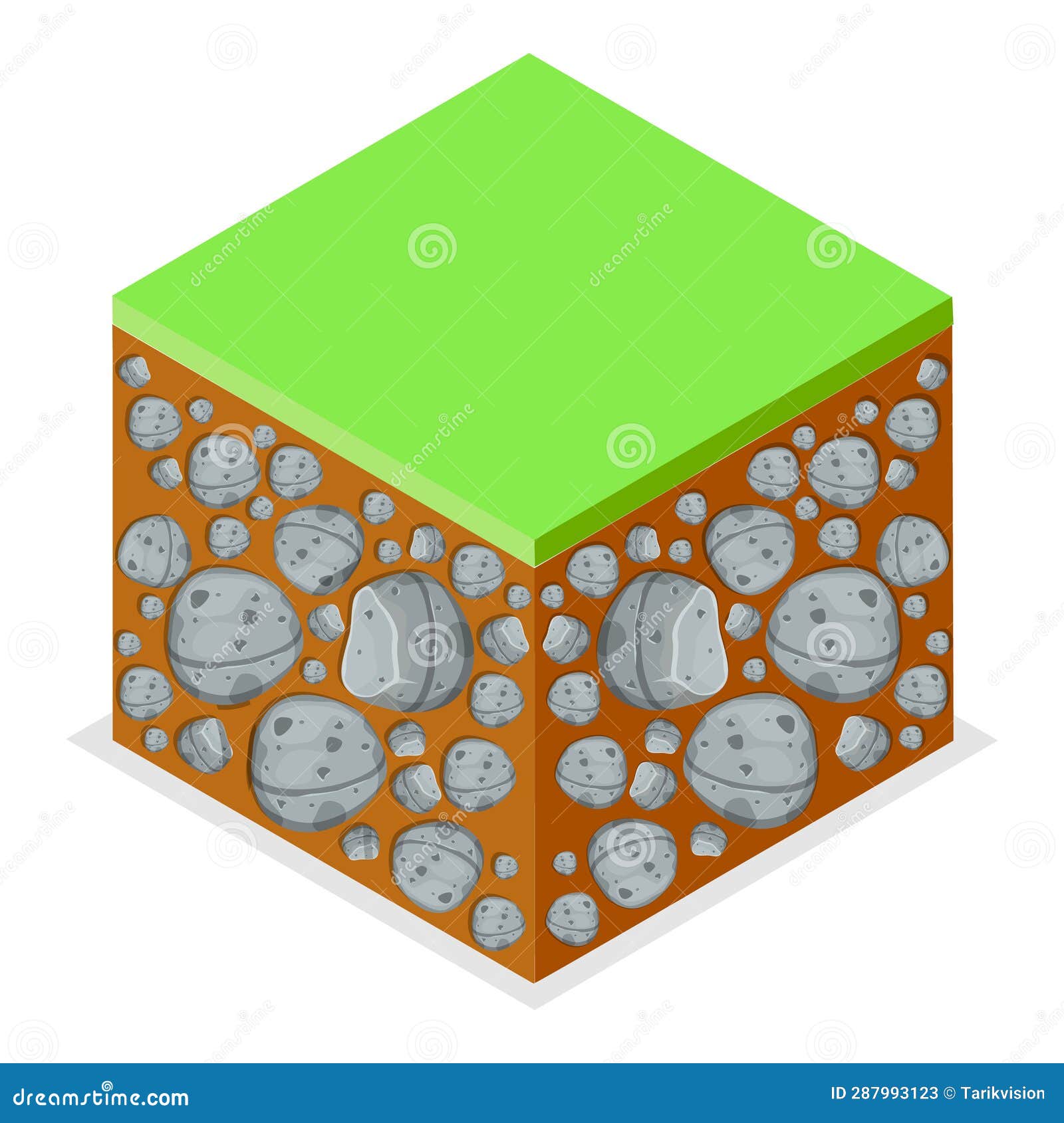 3D Isometric Flat Vector Set of Different Soil Layers. Item 4 Stock ...