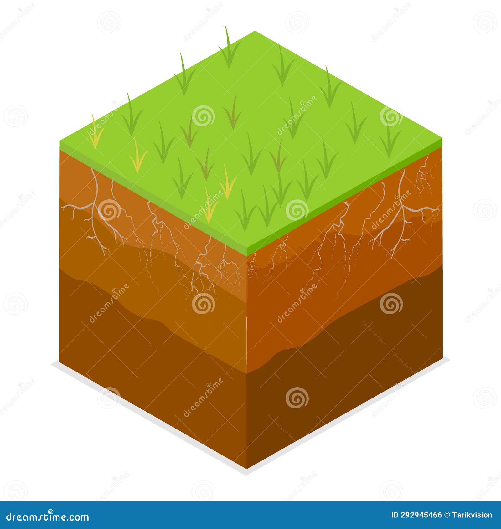 Set Of Ground Surfaces. Grass, Rocks And Water Vector Illustration ...