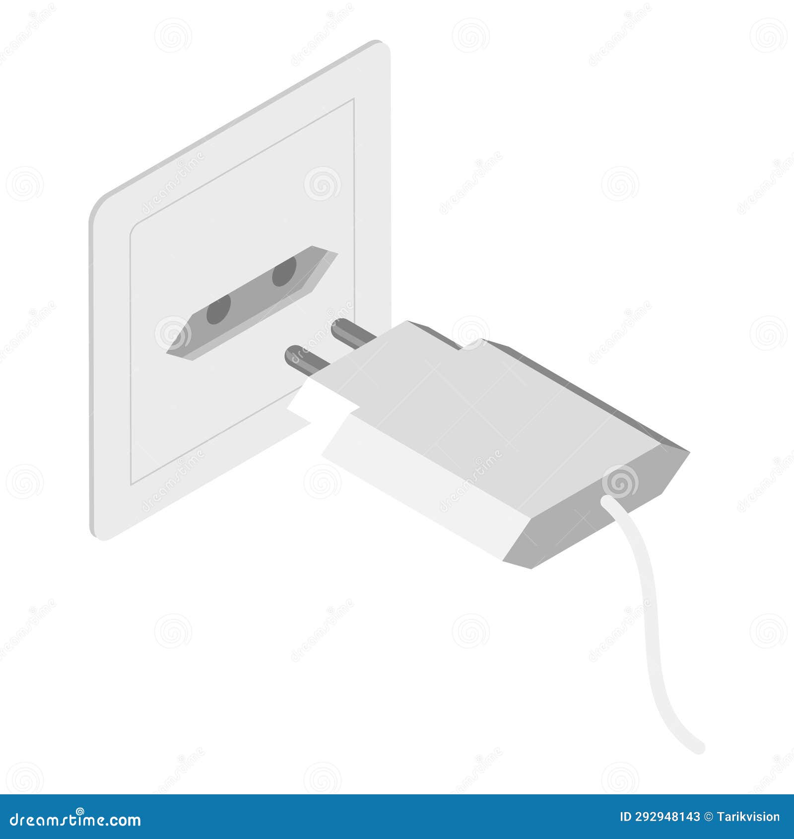 Electric Sockets And Switches On Wall. Vector Realistic Set Of 3d ...