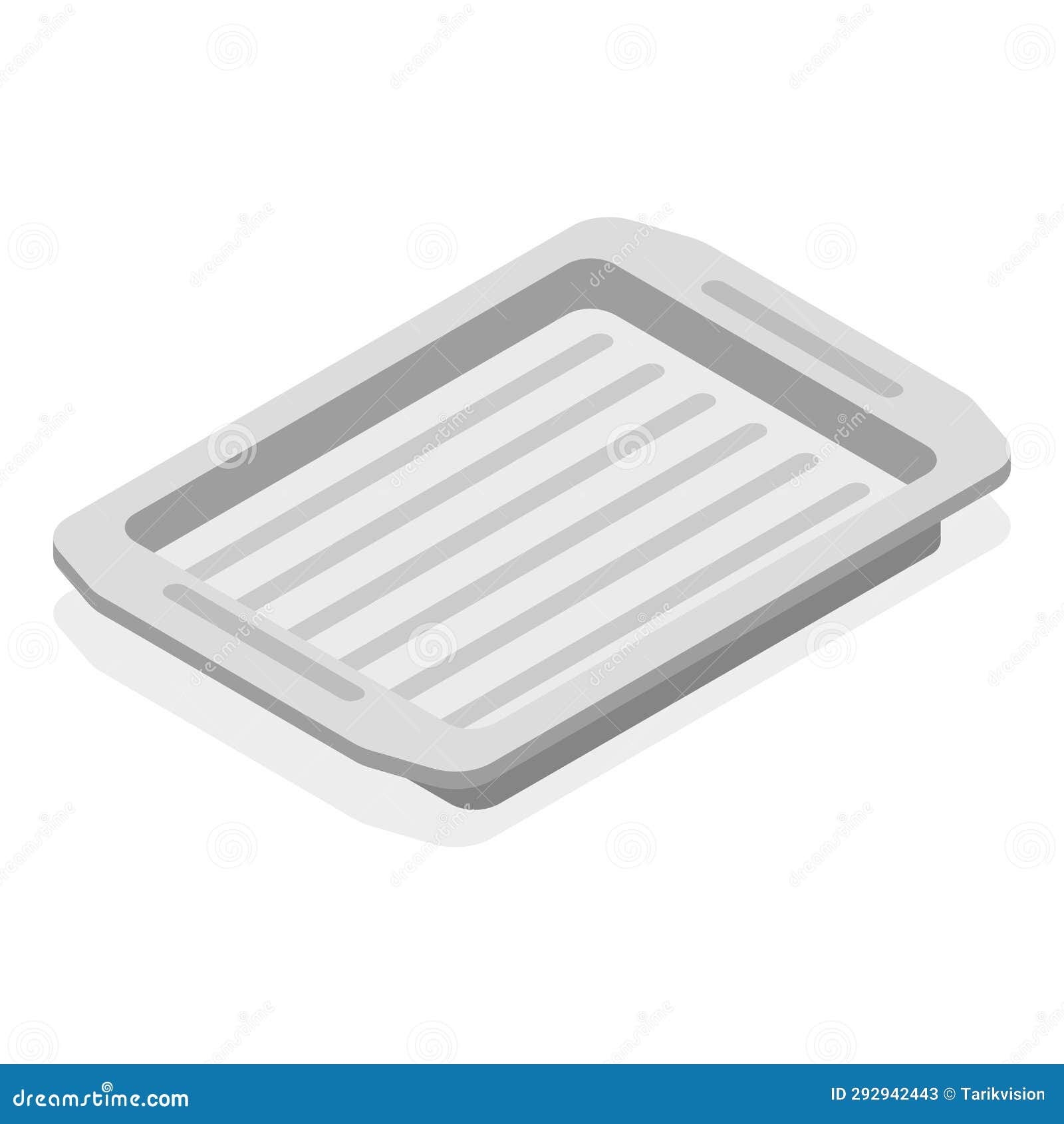 3D Isometric Flat Vector Set of Empty Serving Trays. Item 1 Stock ...