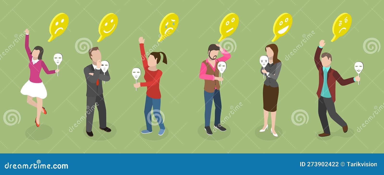 3D Isometric Flat Vector Set of Imposter Characters Stock Vector ...