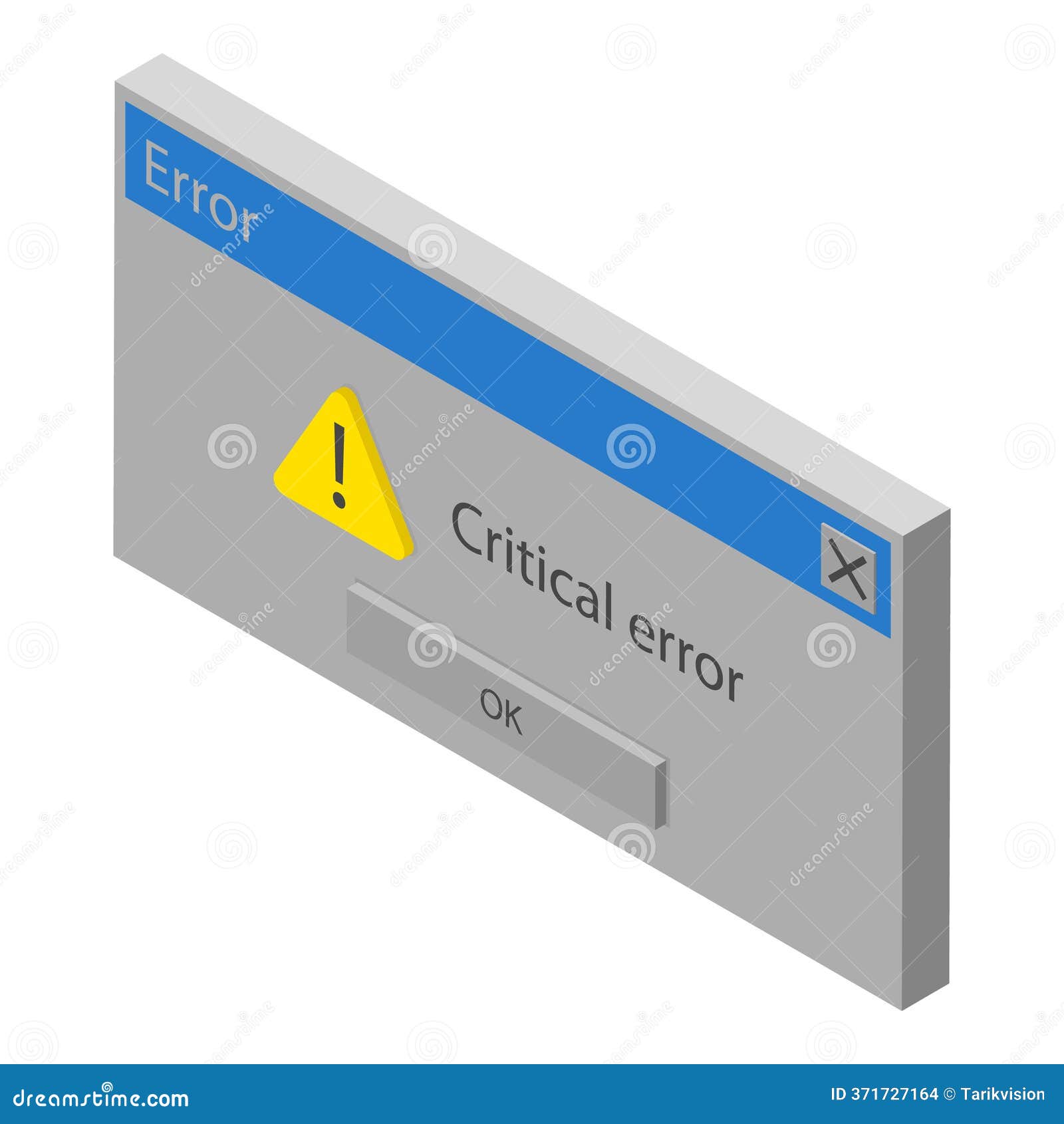 Retro Error Message. Old User Interface System Failure Window, Fatal And Critical Errors ...