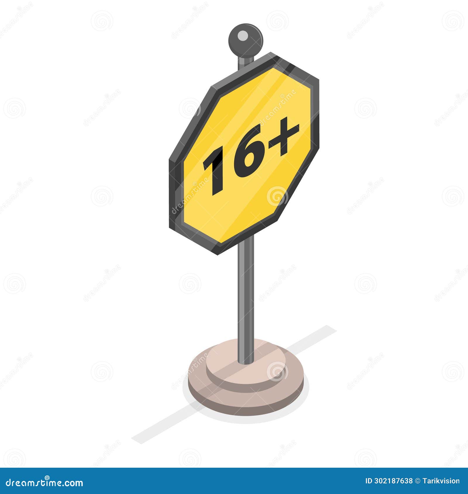 3D Isometric Flat Vector Set of Sensitive Content Signs. Item 7 Stock ...