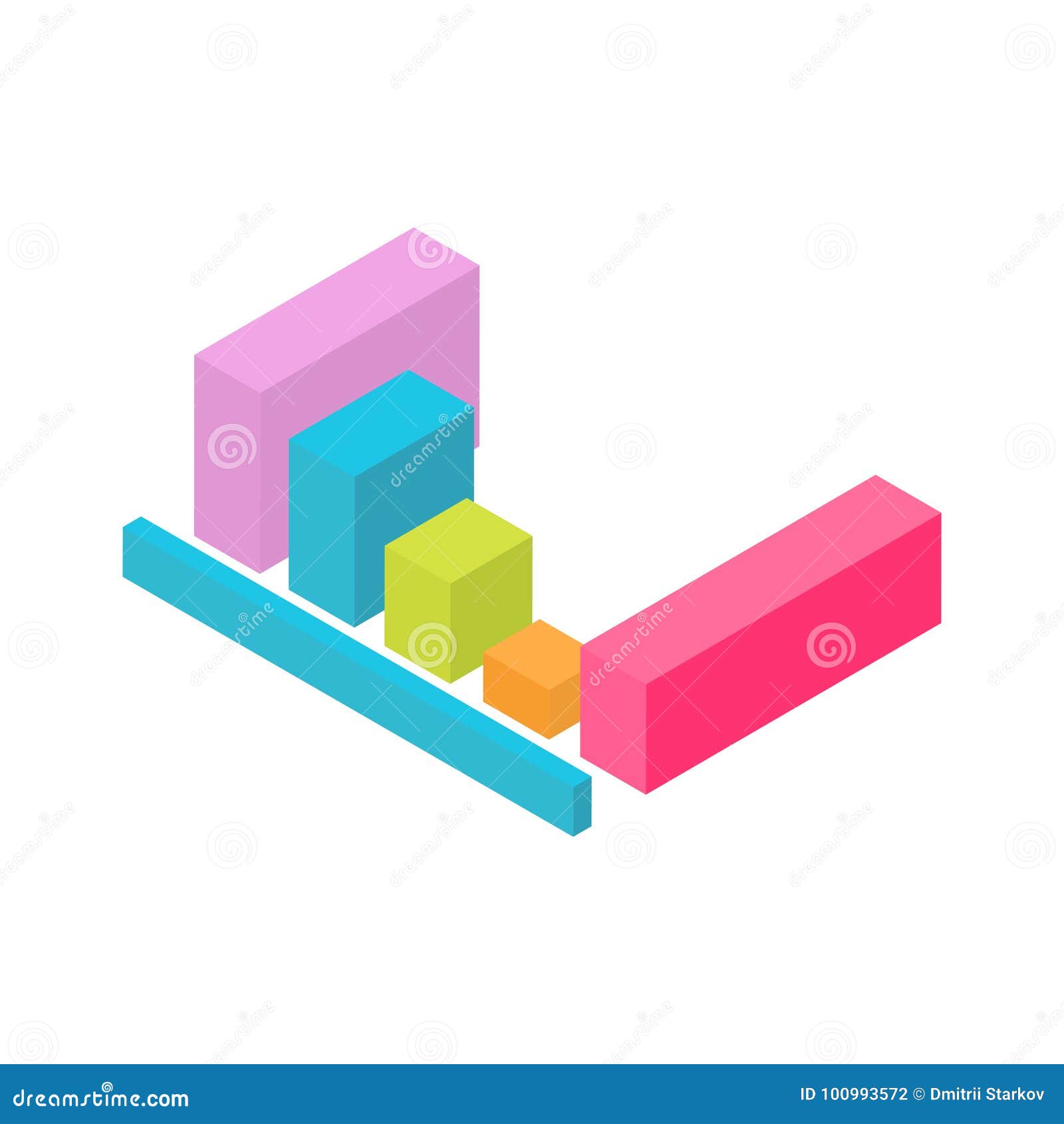 3D Isometric Infographic Element. Stock Vector - Illustration of ...
