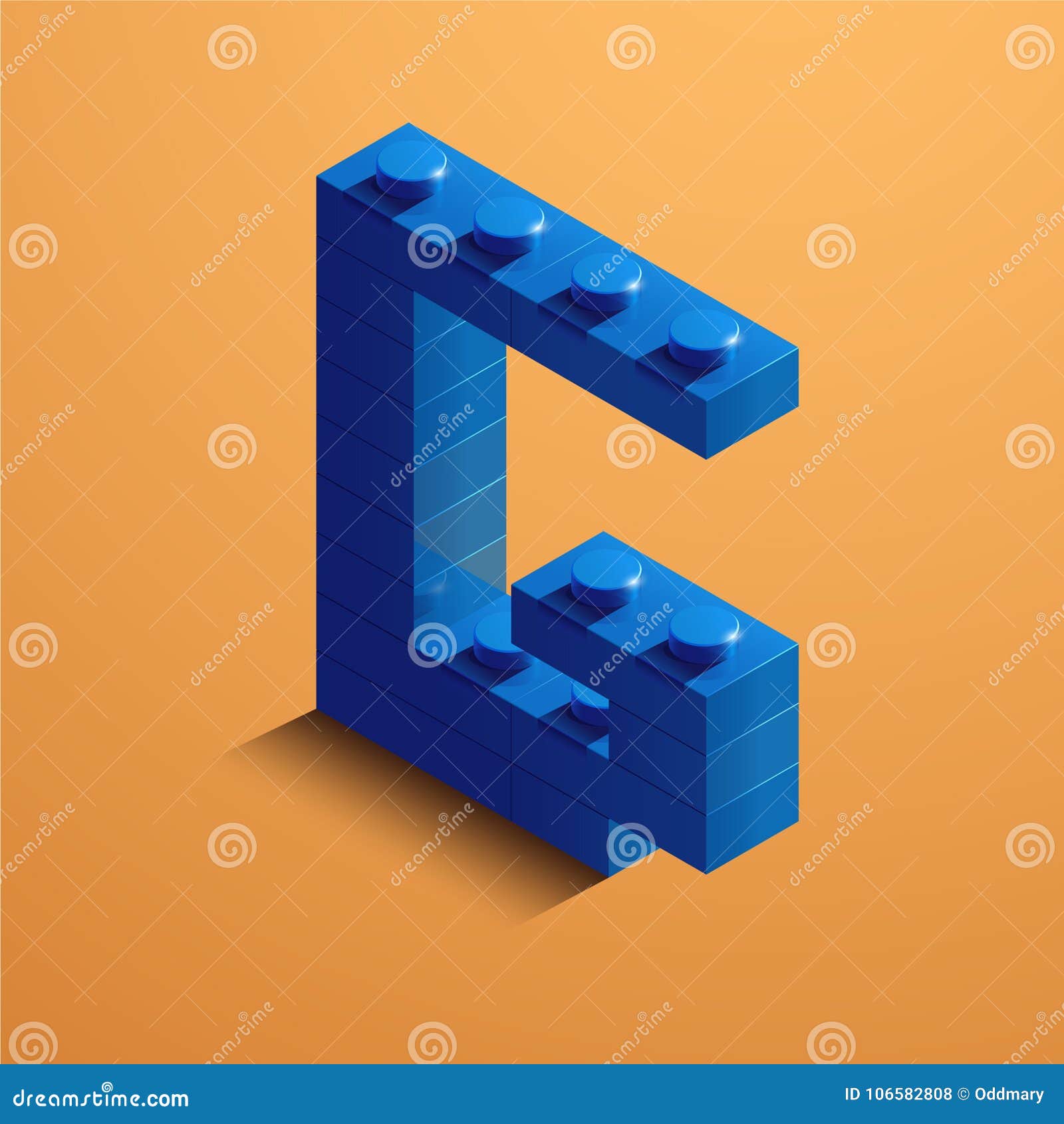 3d Isometric Letter G of the Alphabet. 3d Isometric Plastic Letter from ...