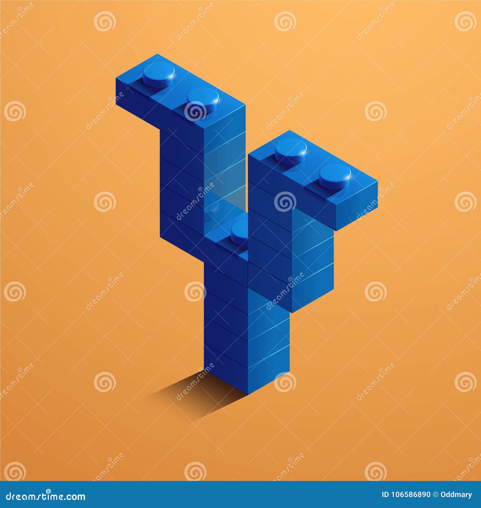 3d Isometric Letter Y of the Alphabet. 3d Isometric Plastic Letter from ...