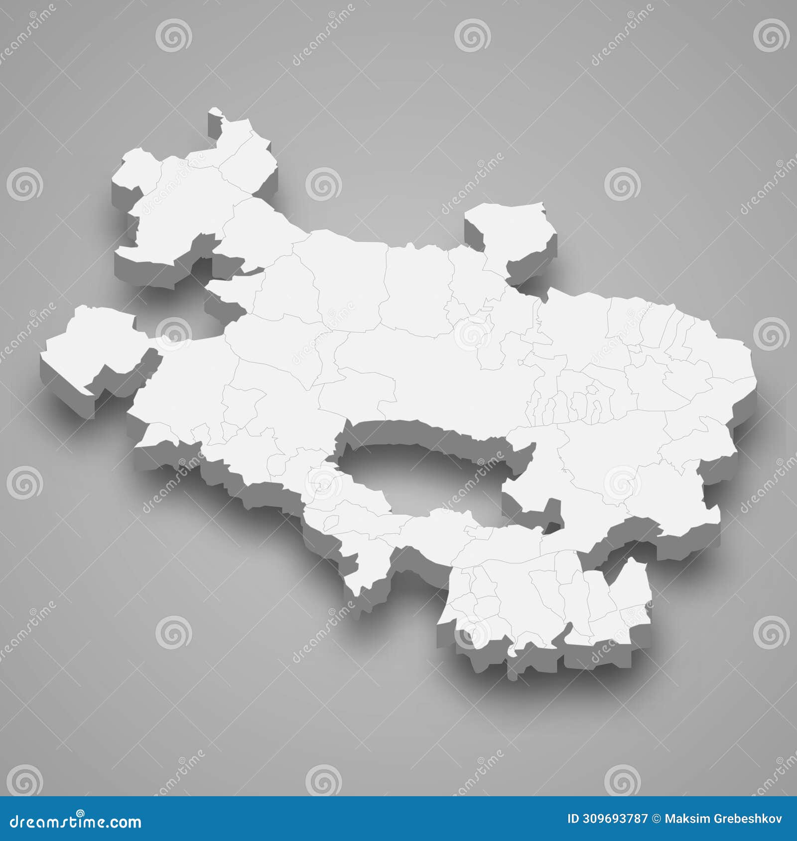 3d Isometric Map of Alava is a Province of Spain Stock Vector ...