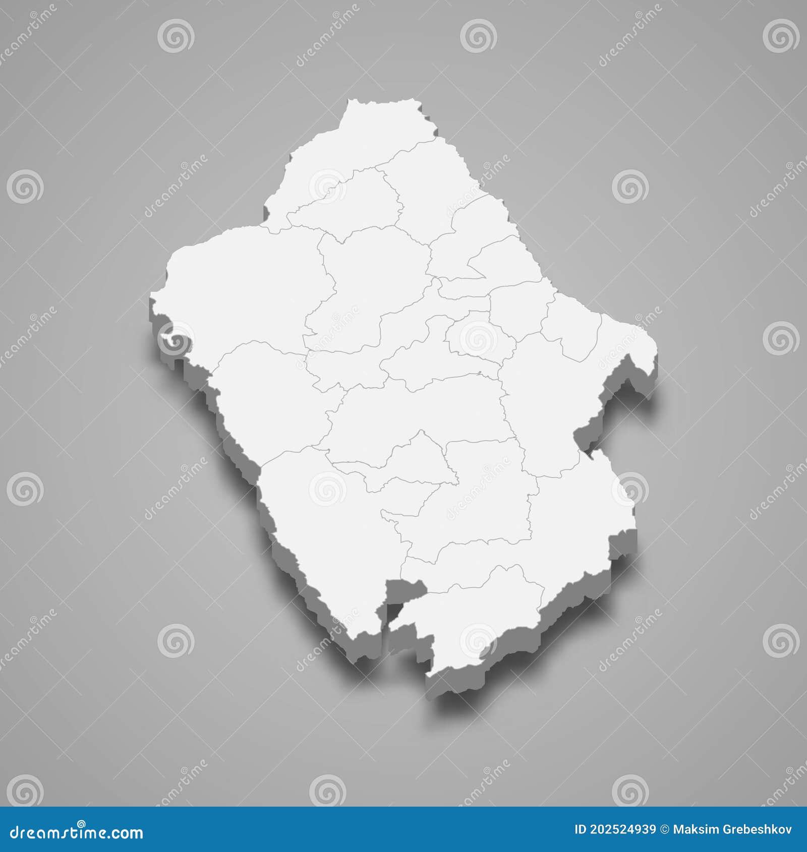 3d Isometric Map of Ancash is a Region of Peru Stock Illustration ...