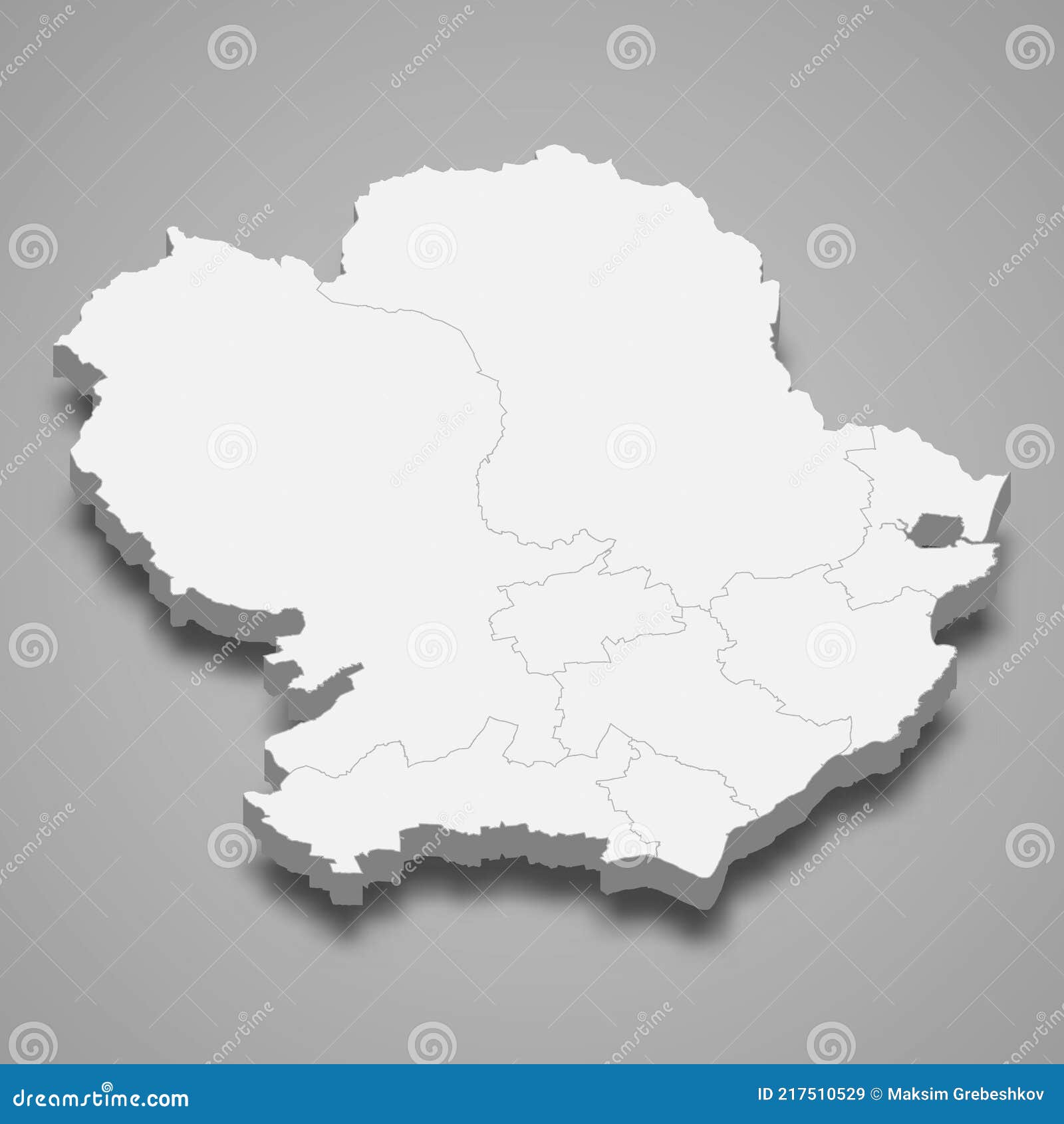 3d Isometric Map of Angus is a Region of Scotland Stock Vector ...