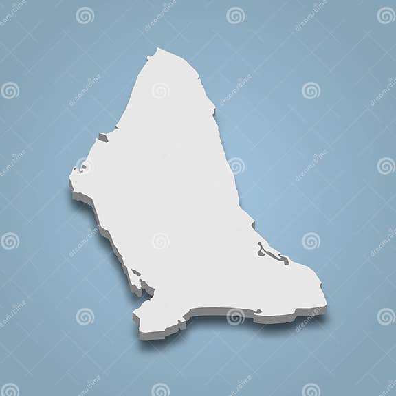 3d Isometric Map of Bantayan is an Island in Philippines Stock Vector ...