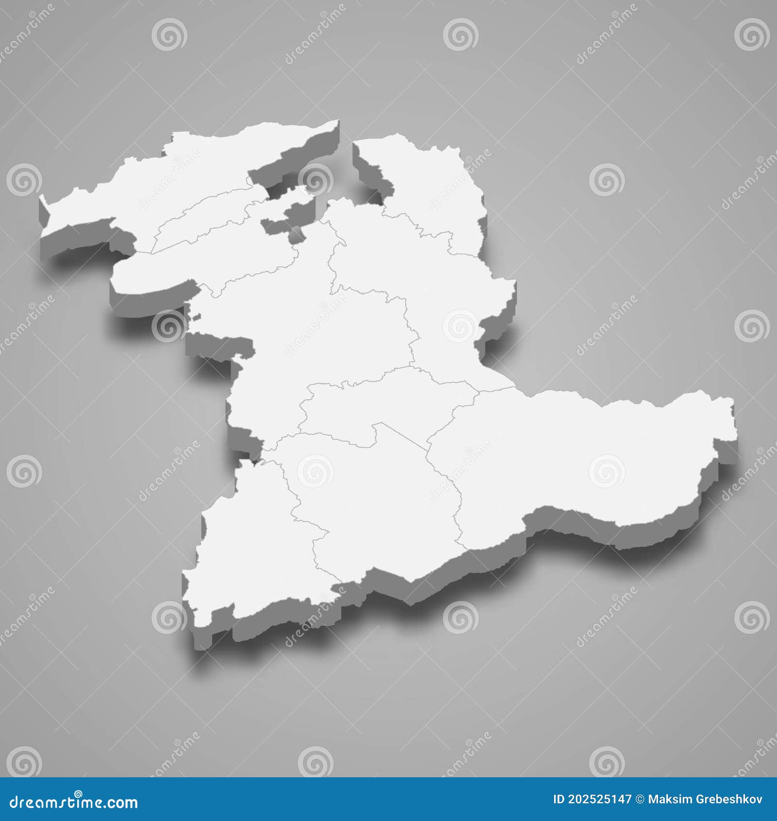 3d Isometric Map of Bern is a Canton of Switzerland Stock Illustration ...