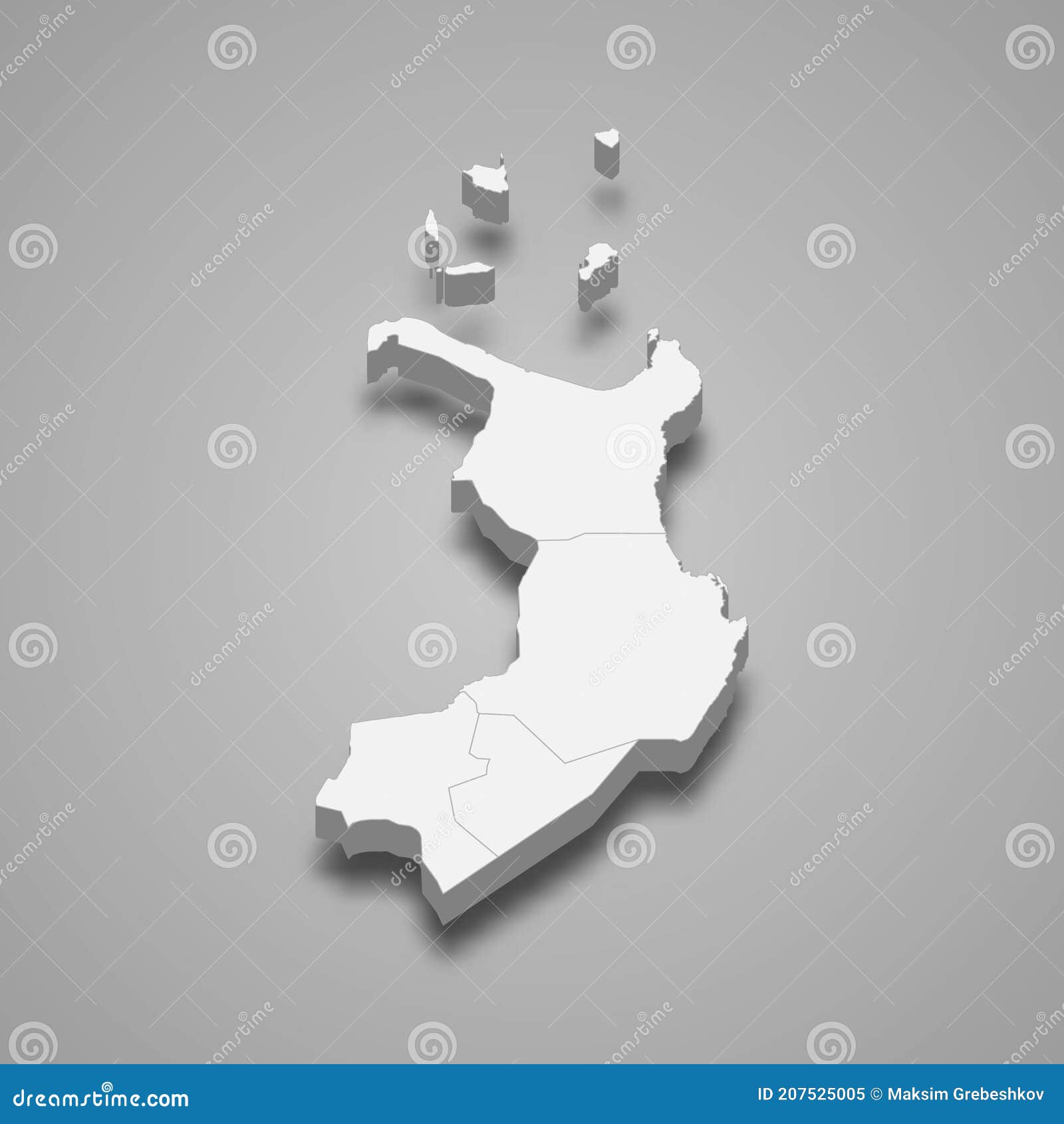 3d Isometric Map of Cagayan Valley is a Region of Philippines Stock ...