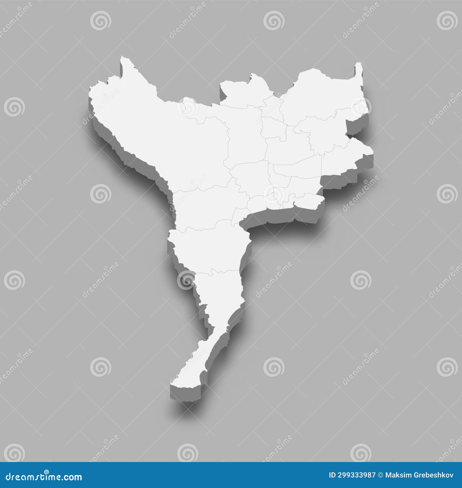 3d Isometric Map Central Region of Thailand Stock Vector - Illustration ...