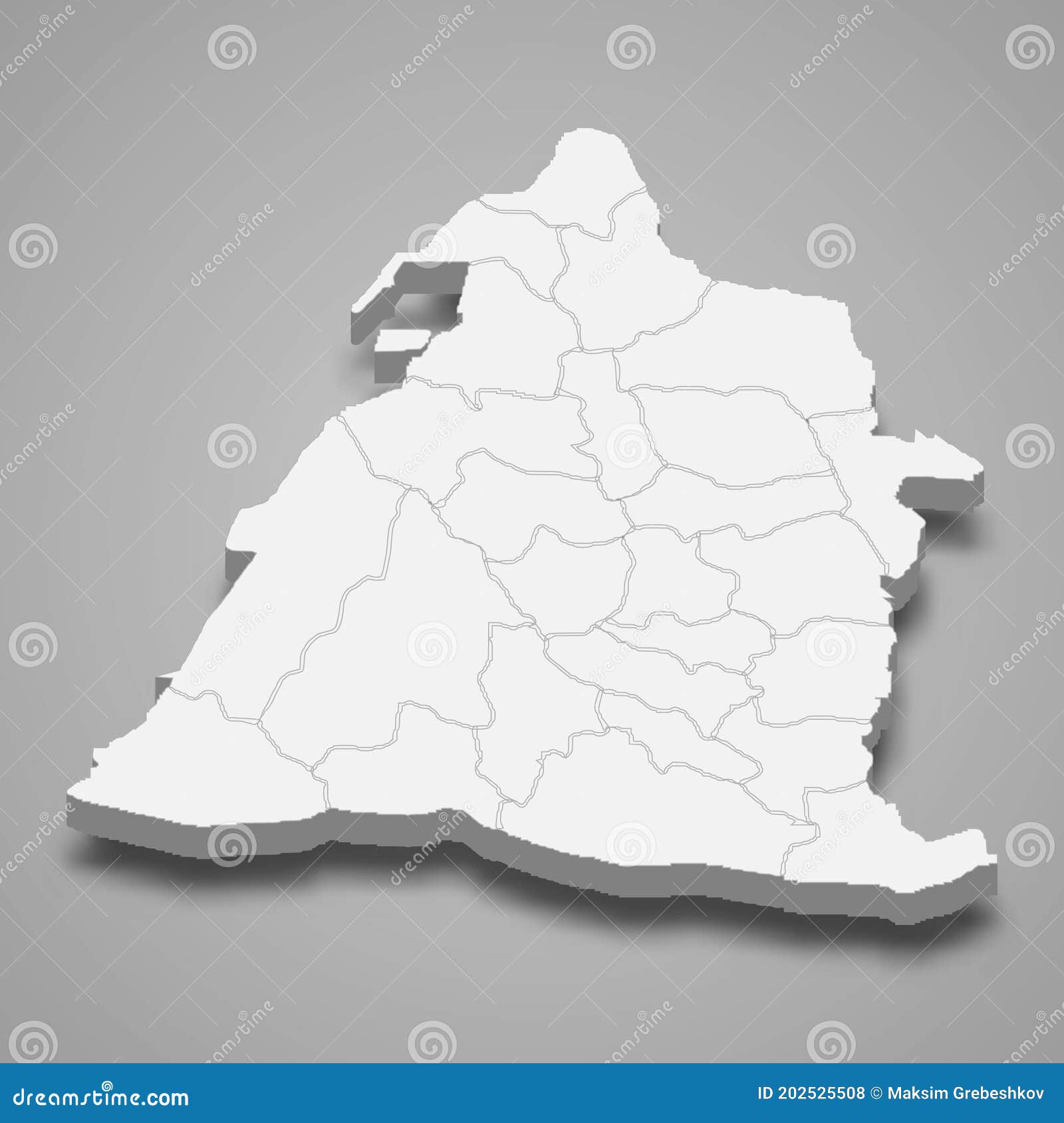 3d Isometric Map of Changhua County is a Region of Taiwan Stock ...