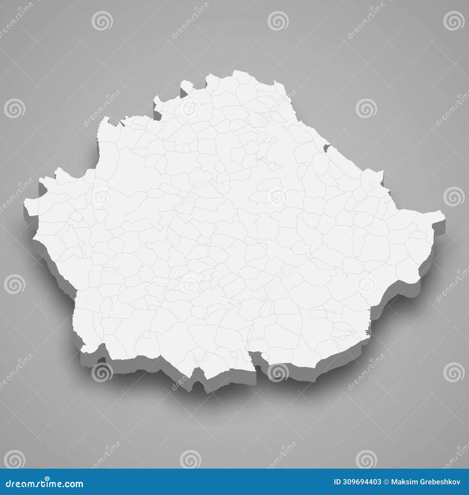 3d Isometric Map of Cuenca is a Province of Spain Stock Vector ...