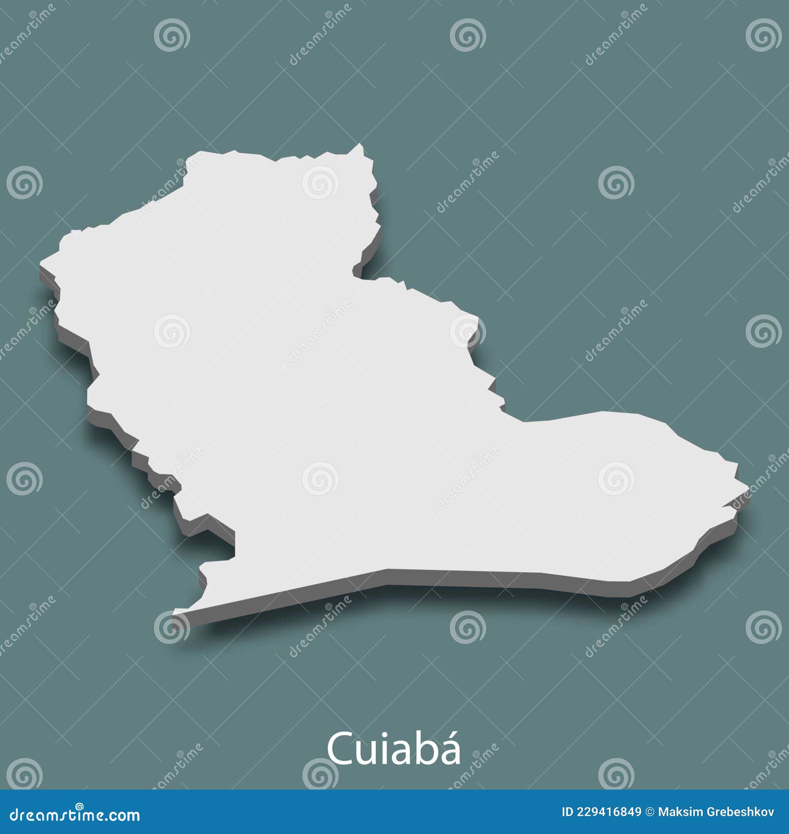 Cuiaba Map City Poster, Horizontal Background Vector Map With Opacity ...