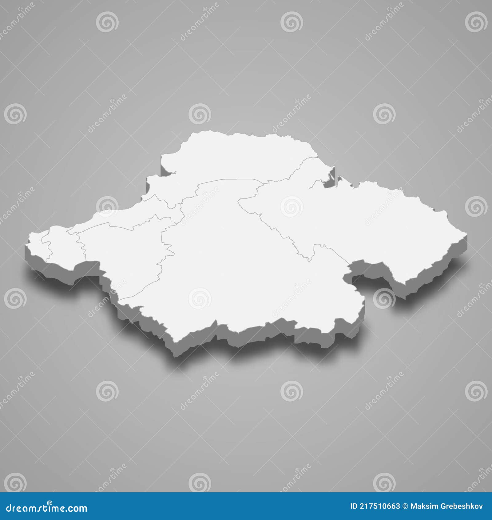 3d Isometric Map of East Lothian is a Region of Scotland Stock Vector ...