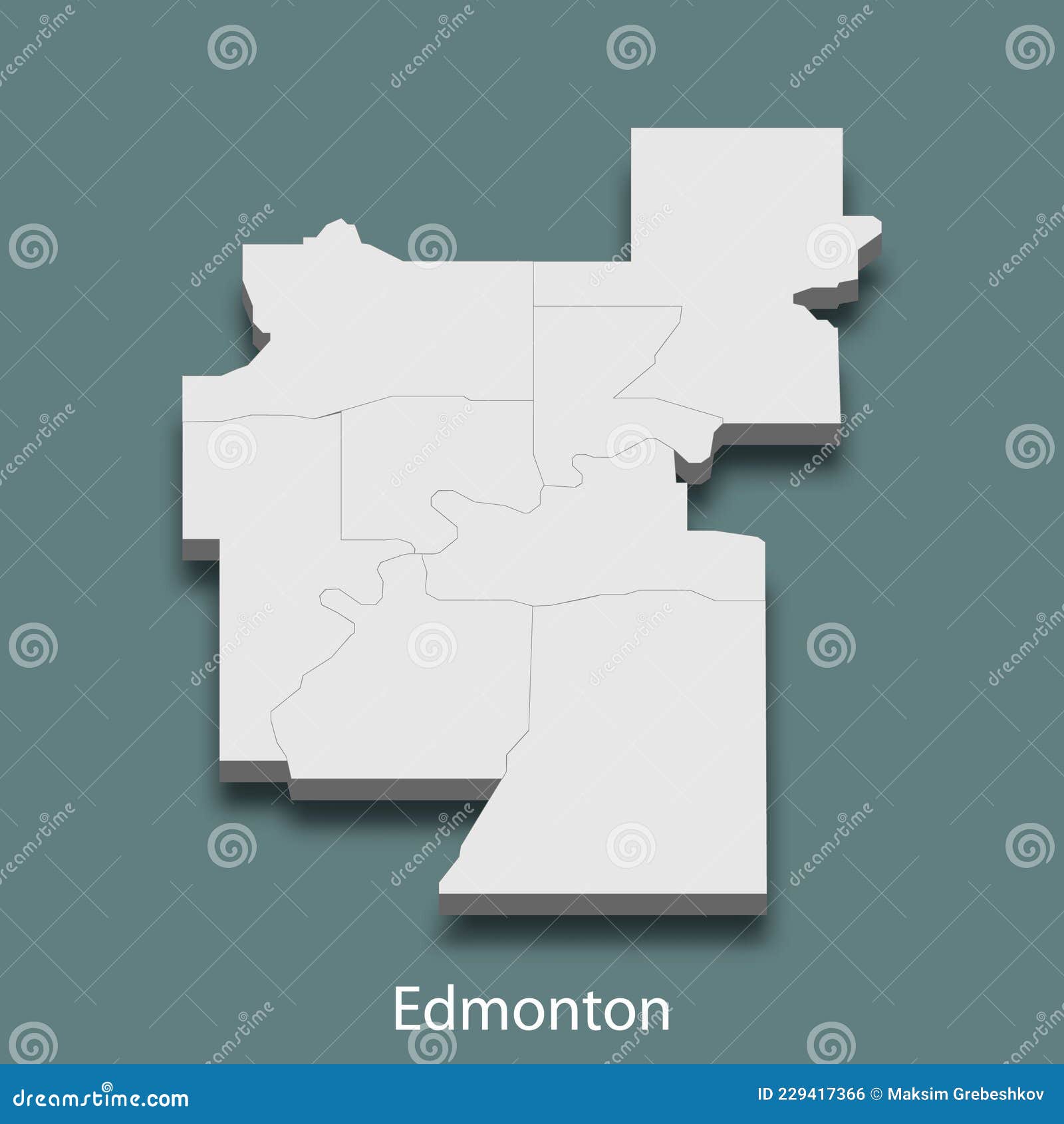 Edmonton Map. Detailed Map Of Edmonton City Poster With Streets ...