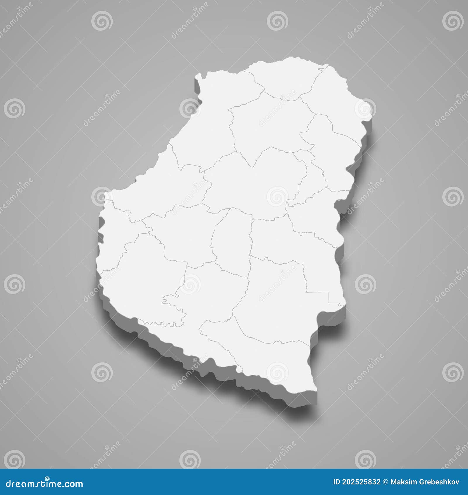 3d Isometric Map of Entre Rios is a Province of Argentina Stock ...