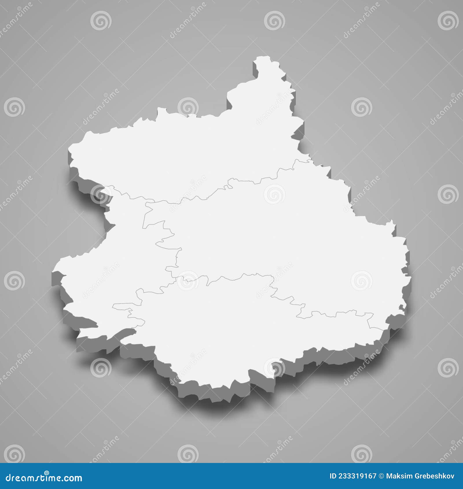 3d Isometric Map of Eure-et-Loir is a Department in France Stock ...