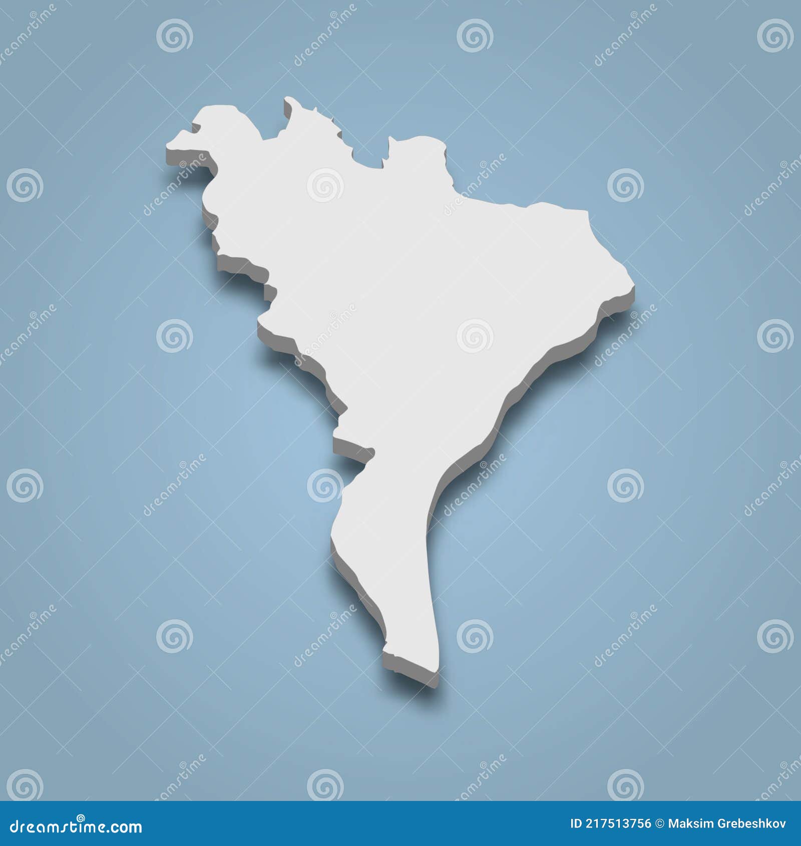 3d Isometric Map of Falster is an Island in Denmark Stock Vector ...