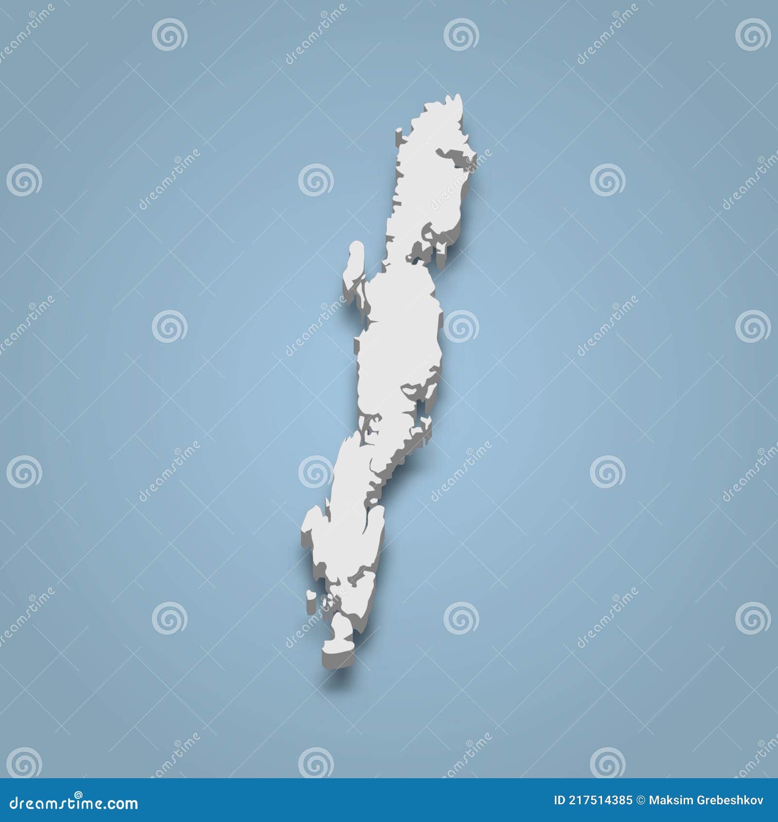 3d Isometric Map of Great Andaman is an Archipelago in India Stock ...