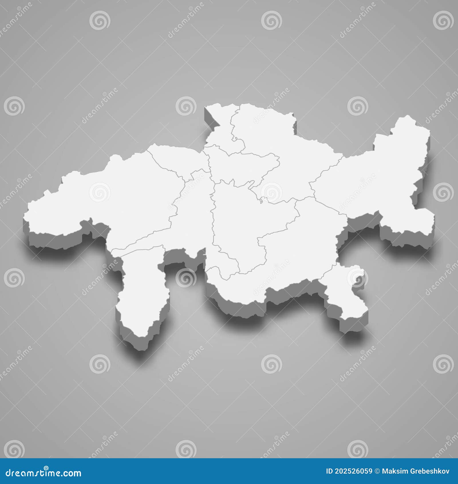 Canton Of Switzerland Map Cartoon Vector | CartoonDealer.com #200637915