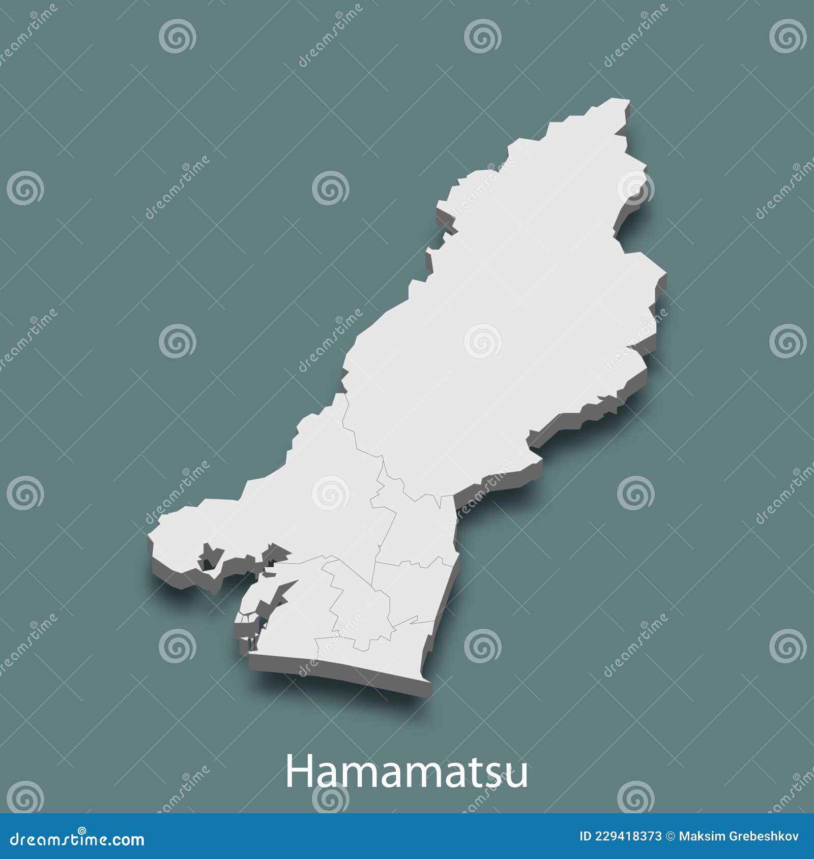 Hamamatsu City State Of Japan, Island Country, Shizuoka Prefecture Map ...