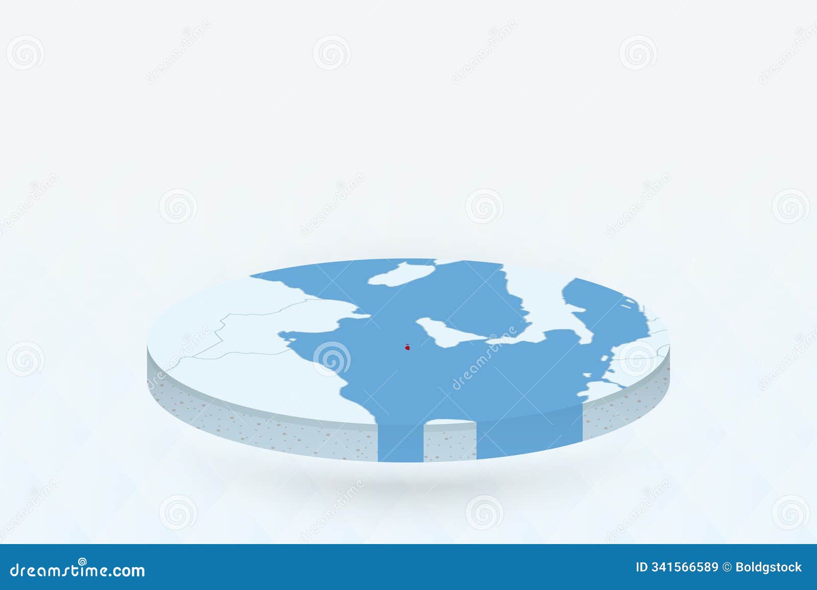 Topographic Map Of Malta And Gozo, Italy. Vector Detailed Elevation Map ...