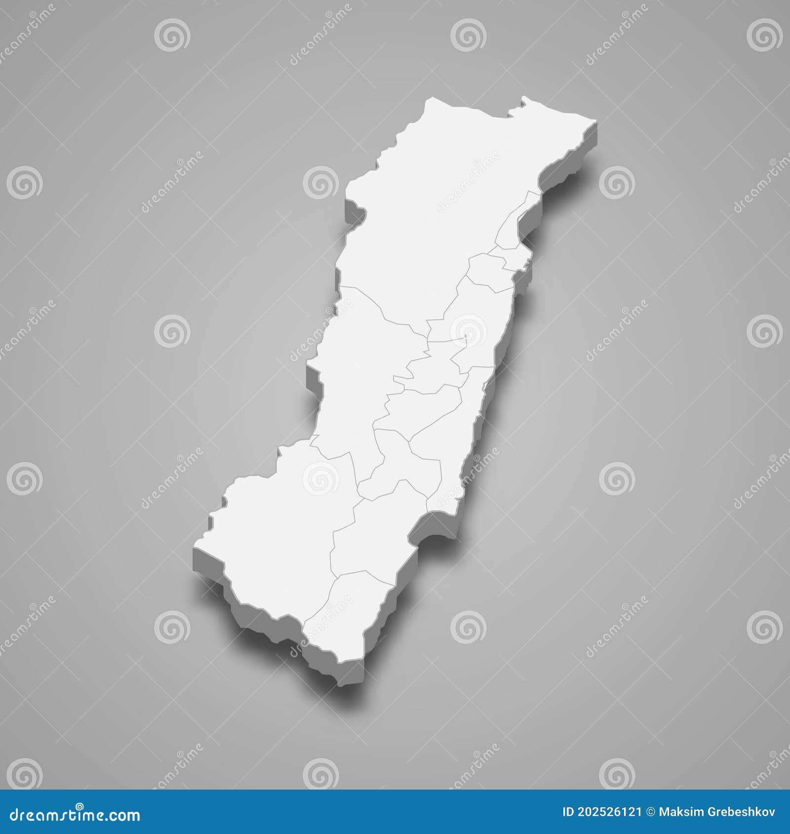 3d Isometric Map of Hualien County is a Region of Taiwan Stock ...