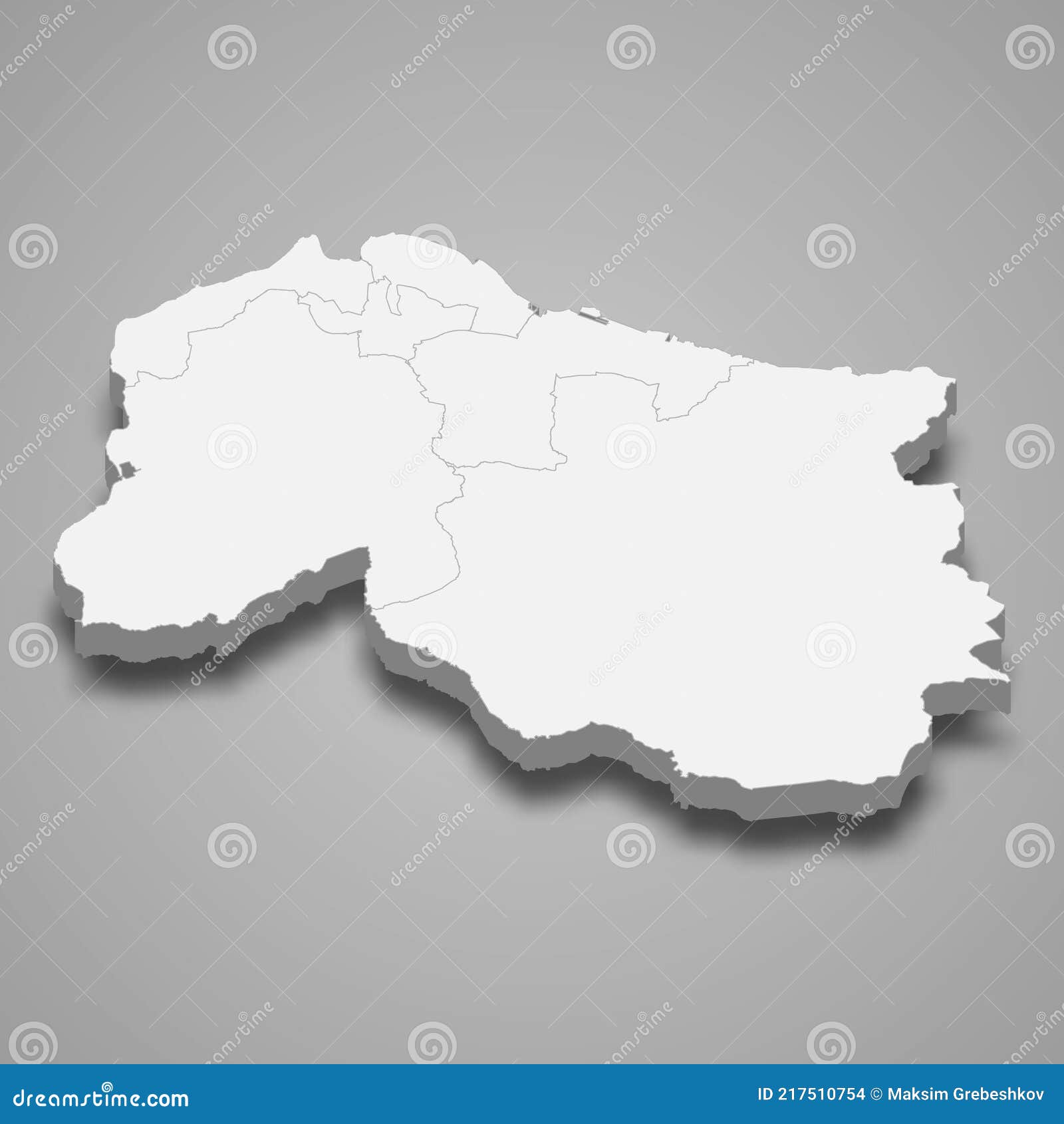 3d Isometric Map of Inverclyde is a Region of Scotland Stock Vector ...
