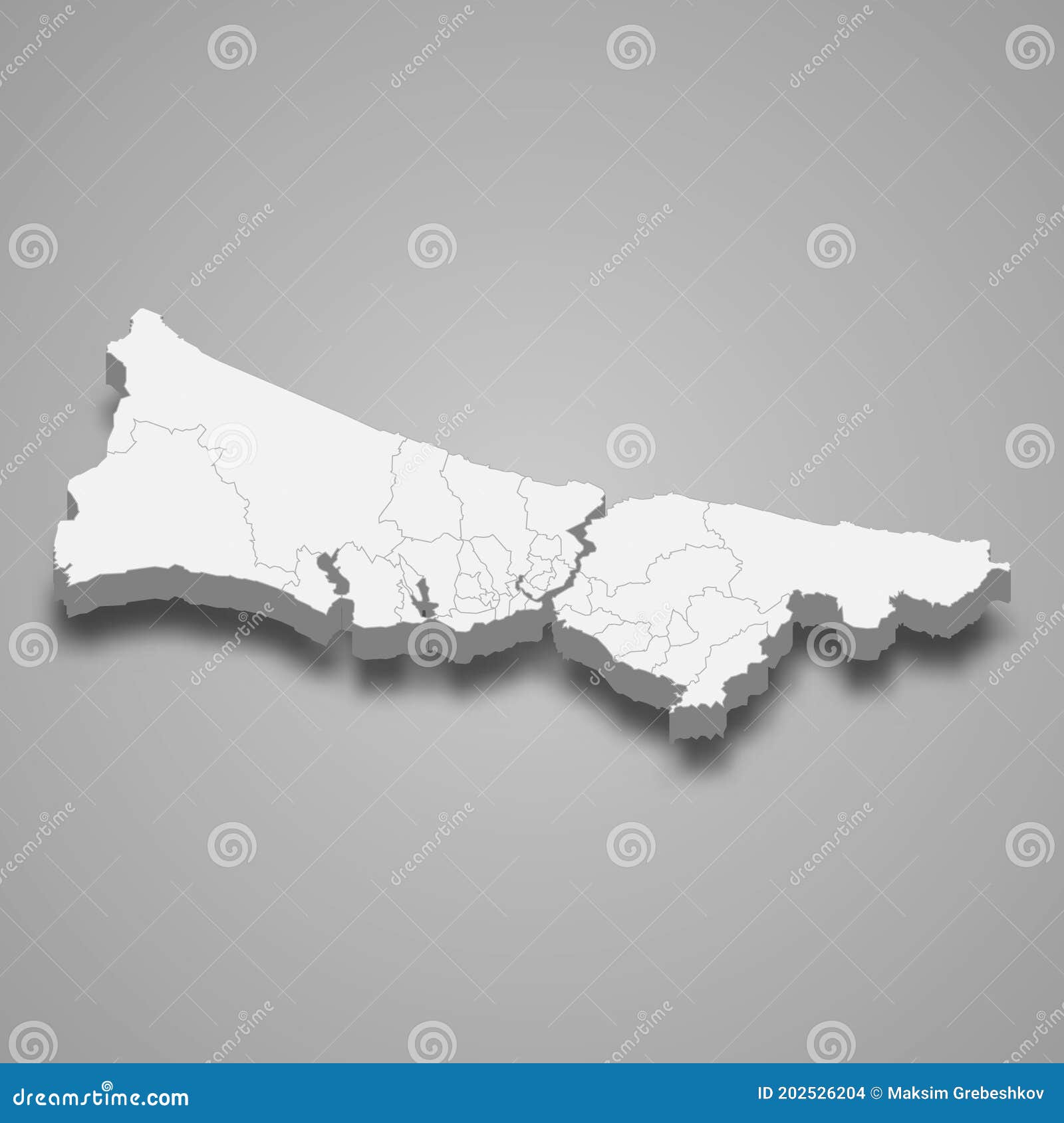3d Isometric Map of Istanbul is a Province of Turkey Stock Illustration ...