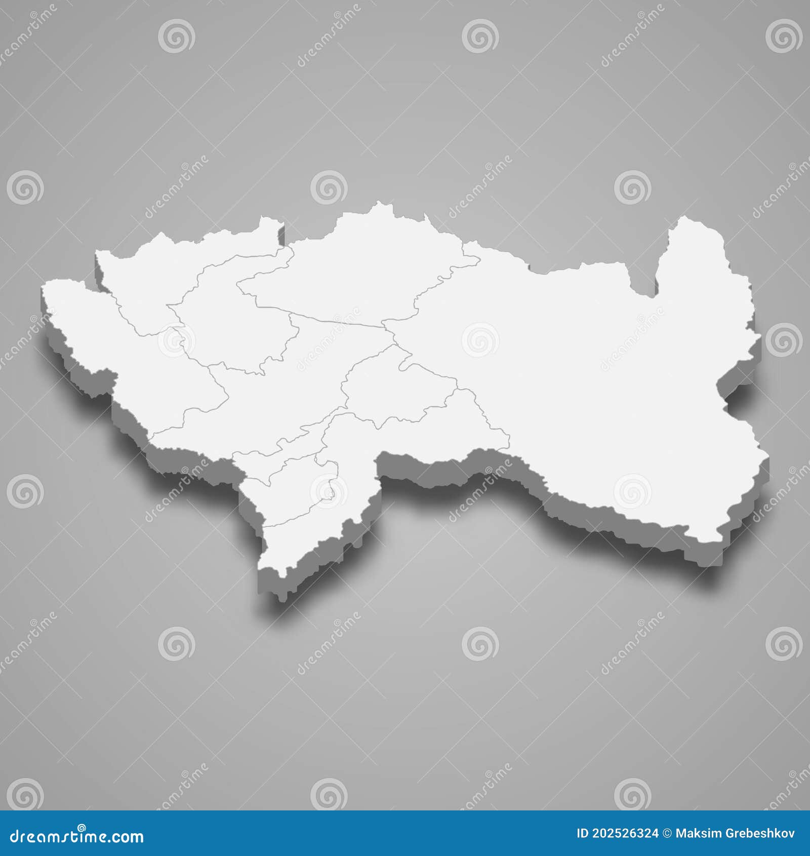 3d Isometric Map of Junin is a Region of Peru Stock Illustration ...