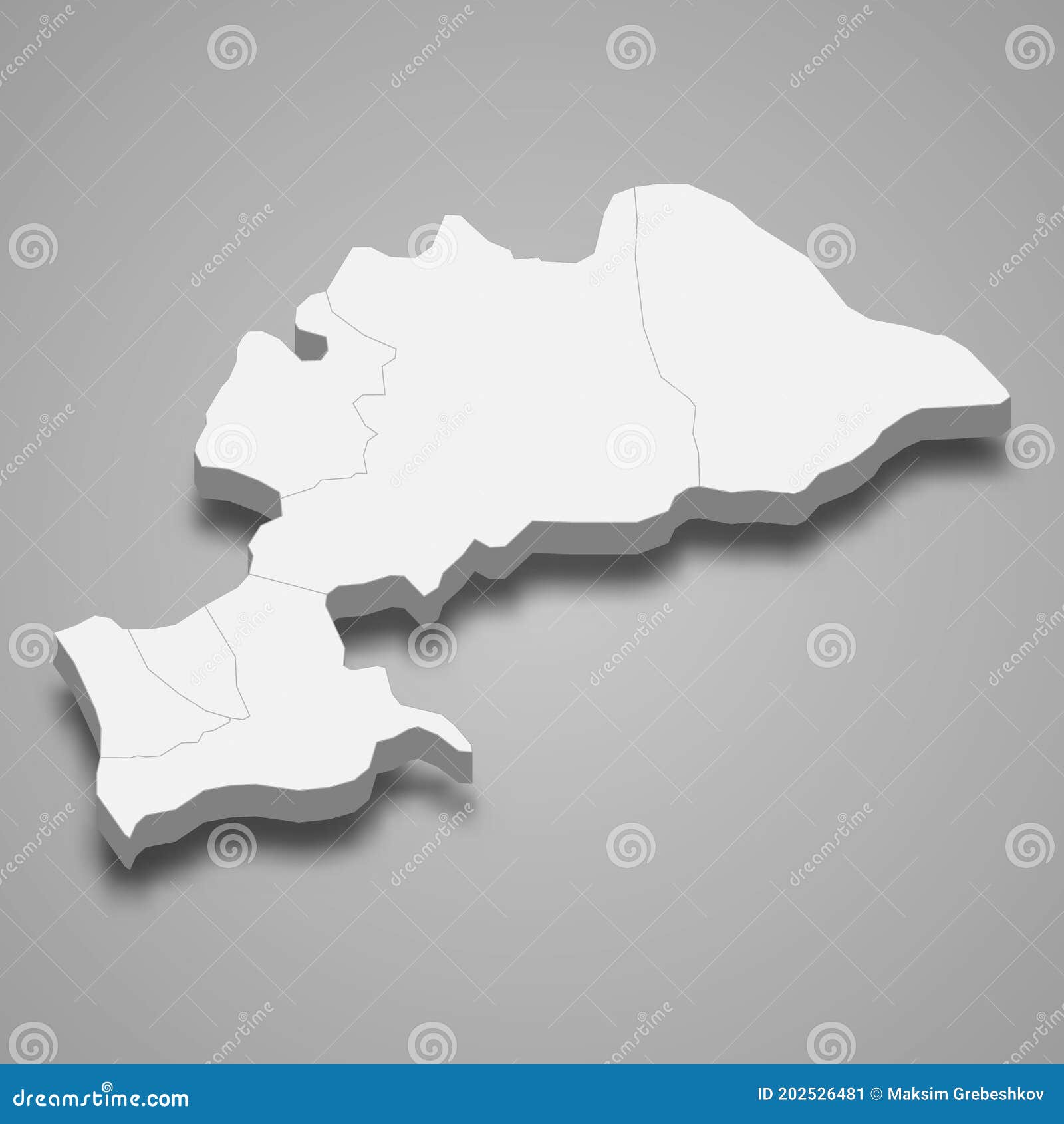 3d Isometric Map of Karaman is a Province of Turkey Stock Illustration ...