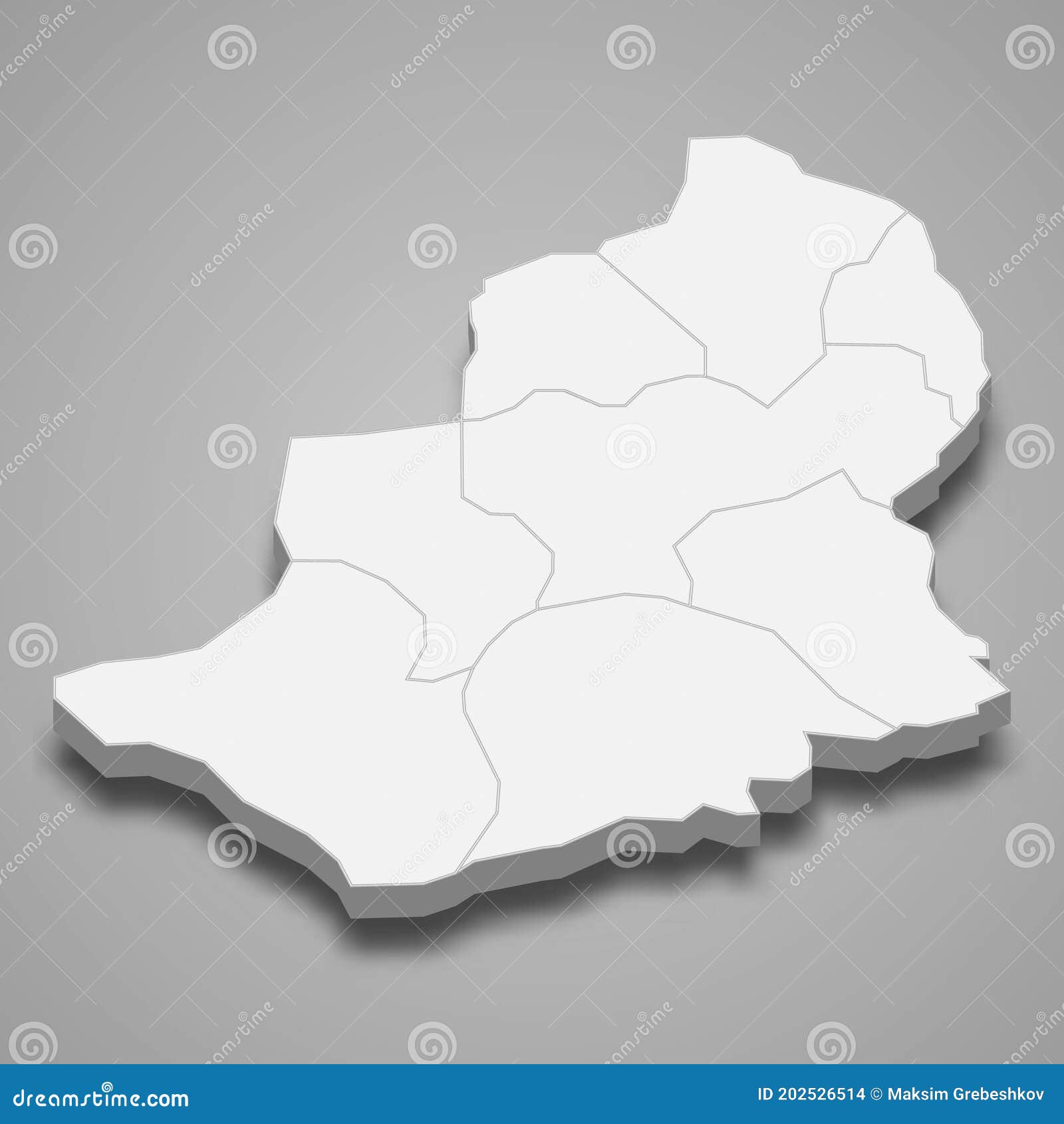 3d Isometric Map of Kars is a Province of Turkey Stock Illustration ...