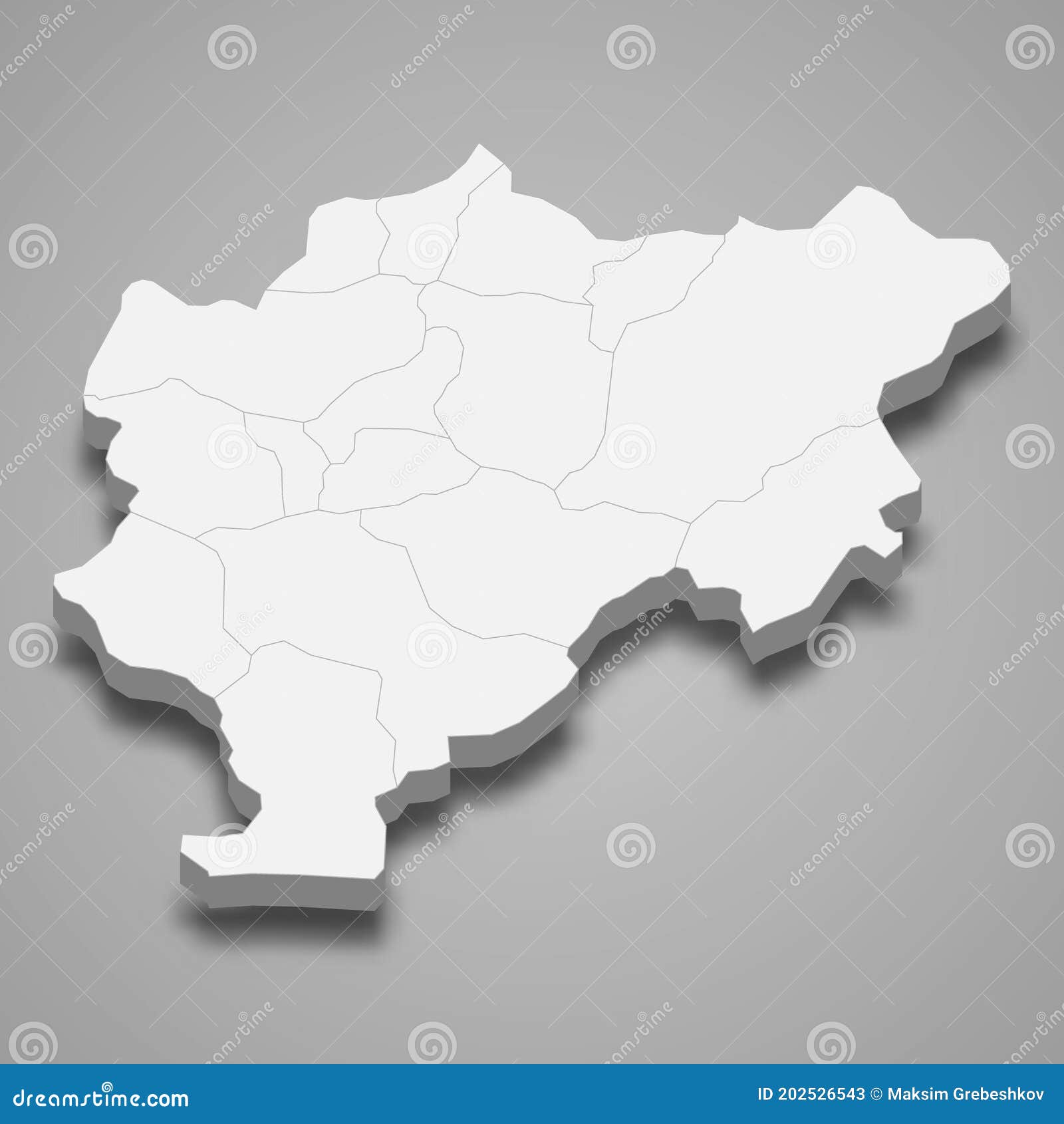3d Isometric Map of Kayseri is a Province of Turkey Stock Illustration ...