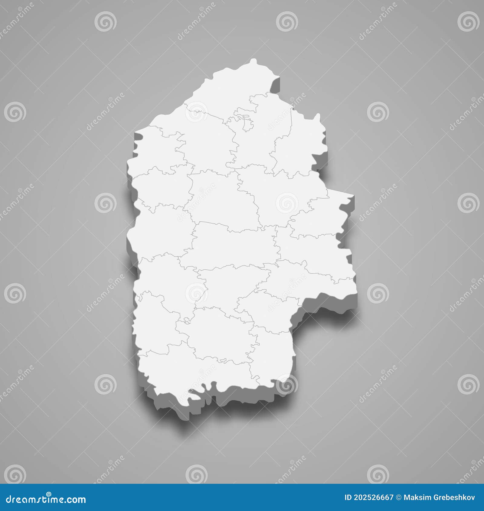 3d Isometric Map of Khmelnytskyi Oblast is a Region of Ukraine Stock ...