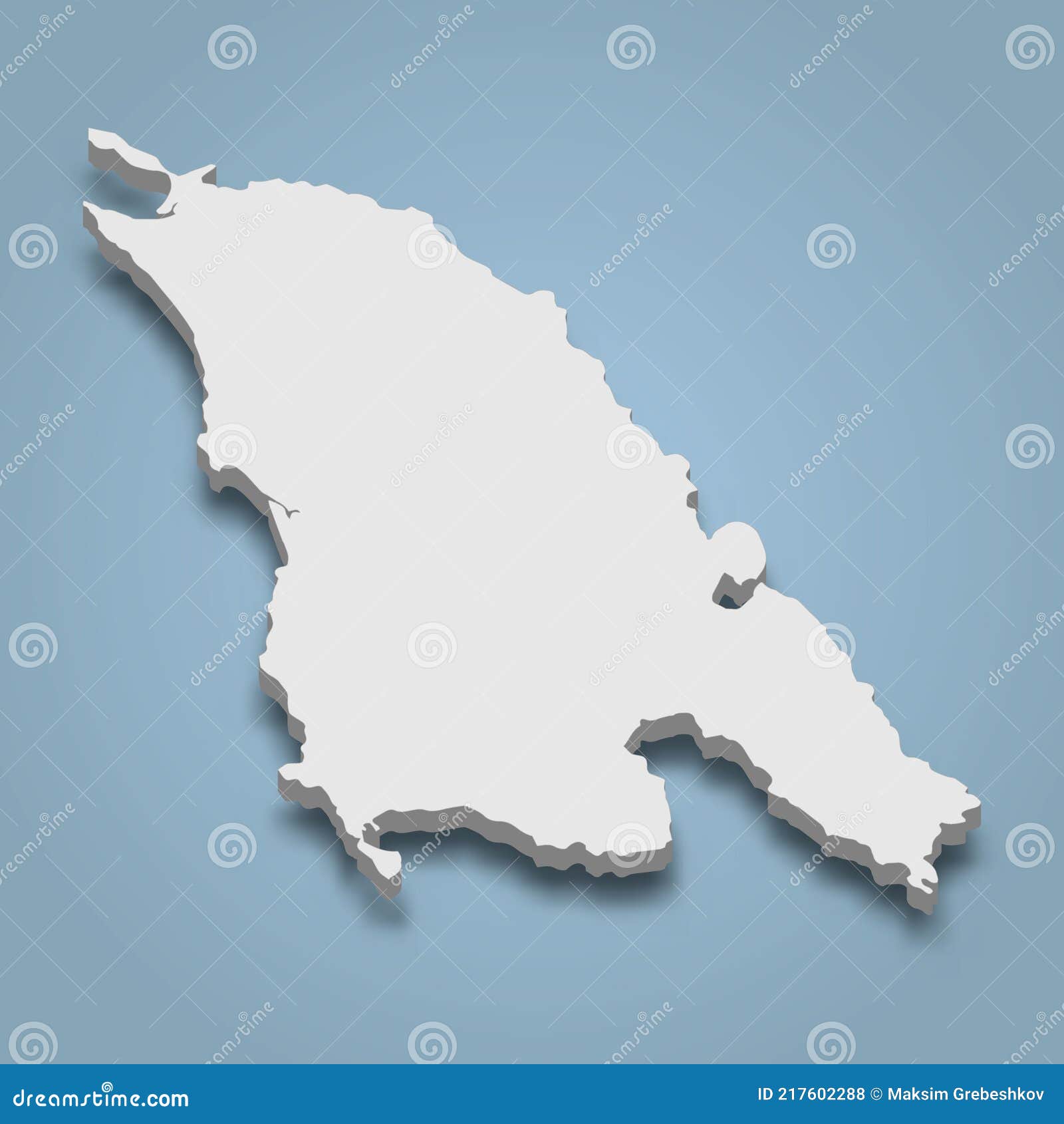 3d Isometric Map of Ko Chang is an Island in Thailand Stock Vector ...