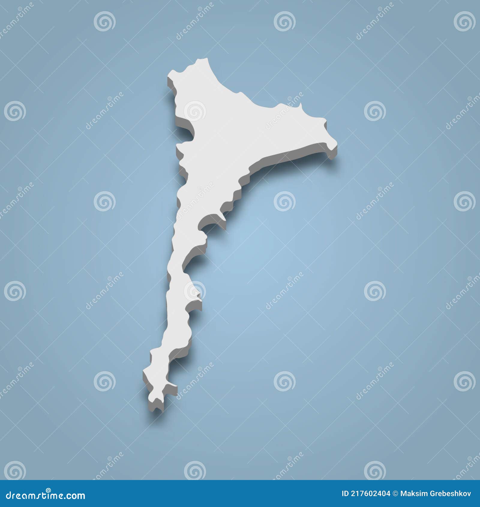 3d Isometric Map of Ko Samet is an Island in Thailand Stock Vector ...