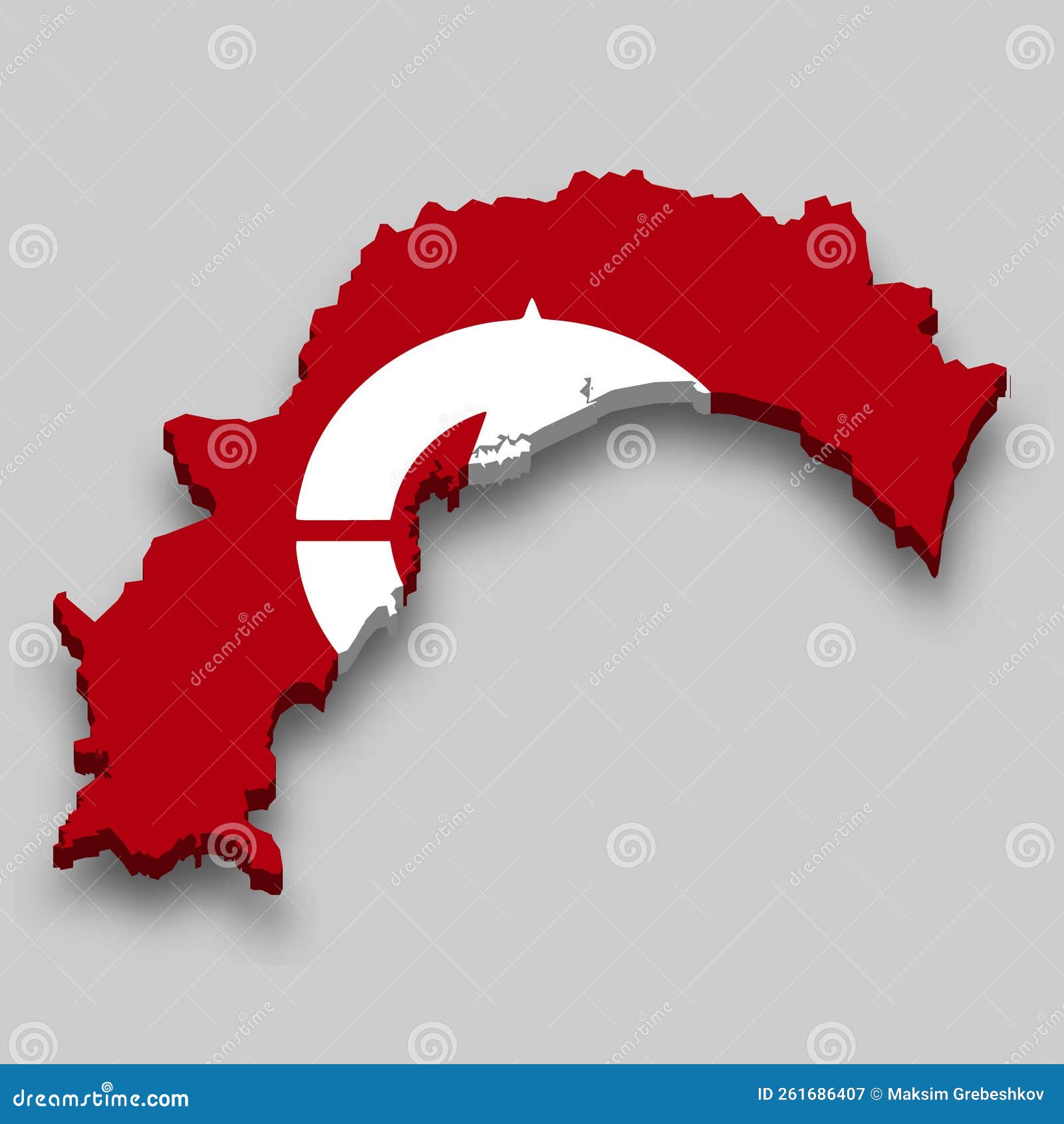 3d Isometric Map of Kochi is a Prefecture of Japan Stock Vector ...