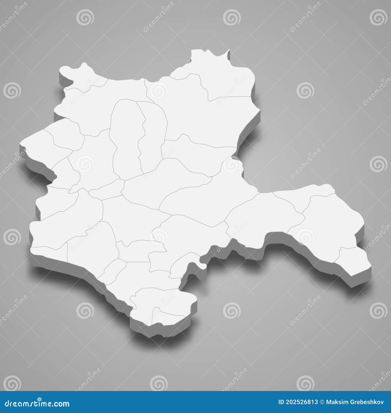 3d Isometric Map of Konya is a Province of Turkey Stock Illustration ...