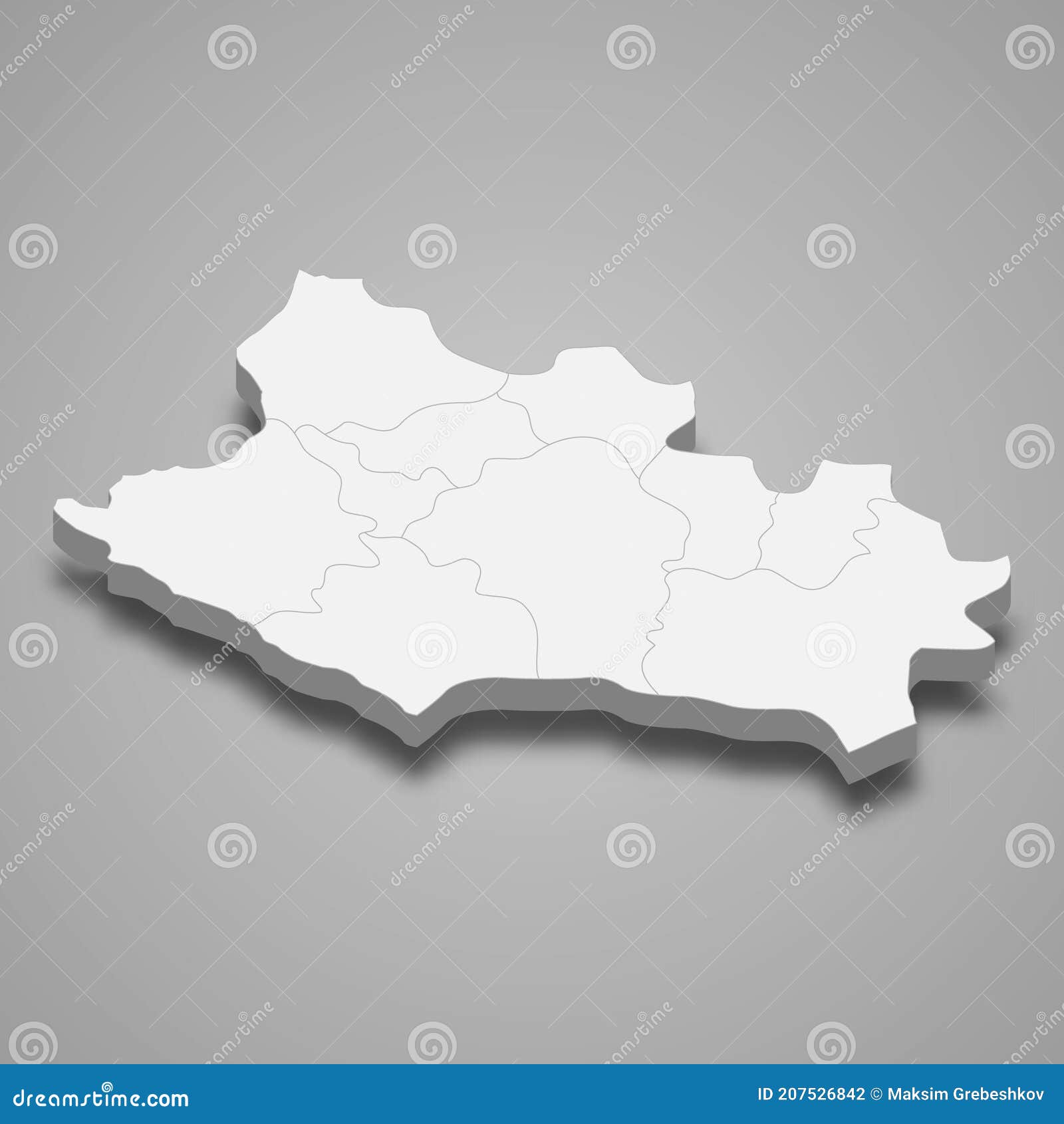 3d Isometric Map of Lorestan is a Province of Iran Stock Illustration ...