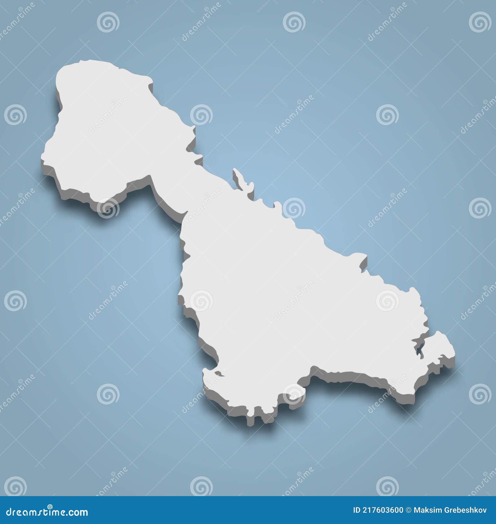 3d Isometric Map of Malakula is an Island in Vanuatu Stock Vector ...
