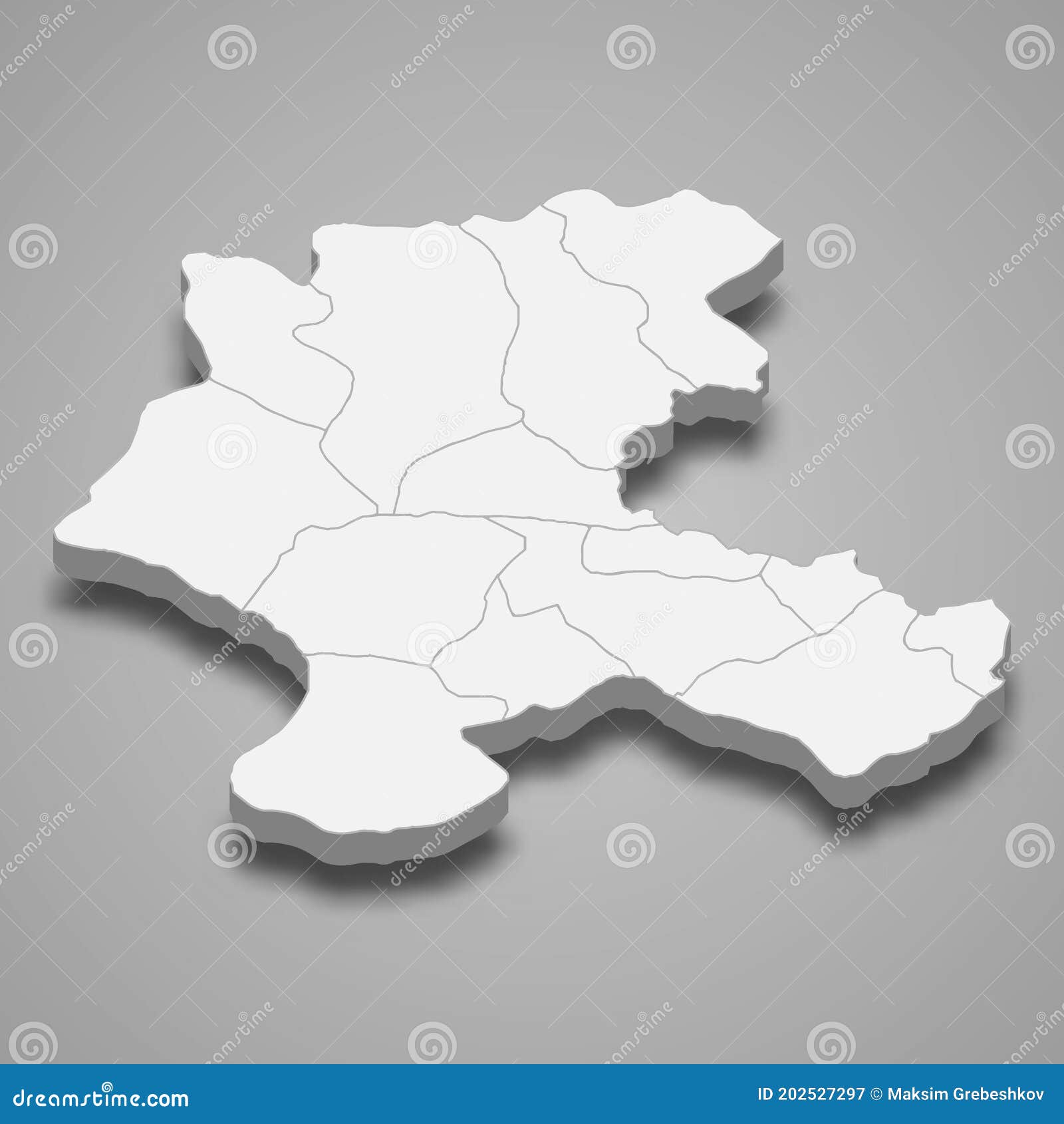 3d Isometric Map of Malatya is a Province of Turkey Stock Illustration ...